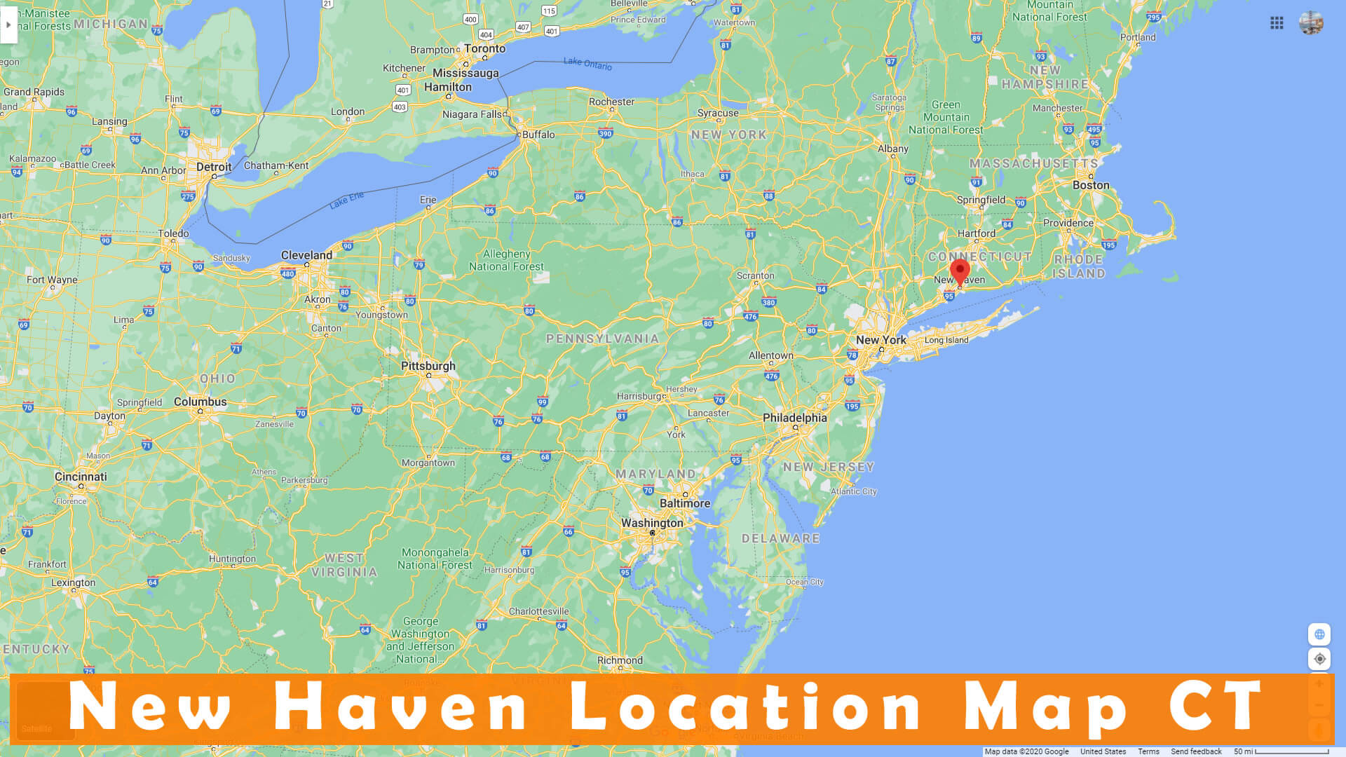 New Haven, Connecticut Map
