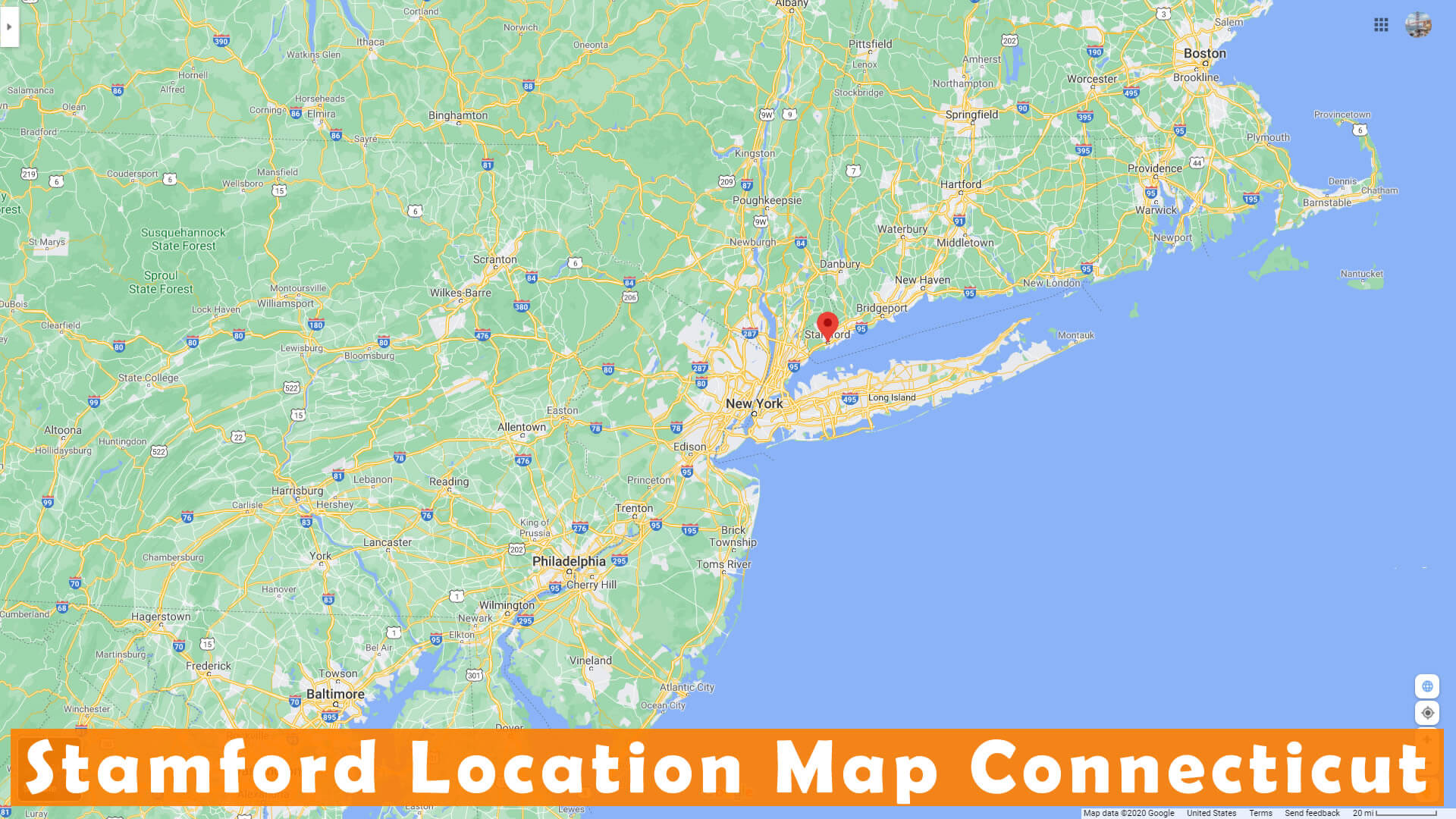 Stamford, Connecticut Map