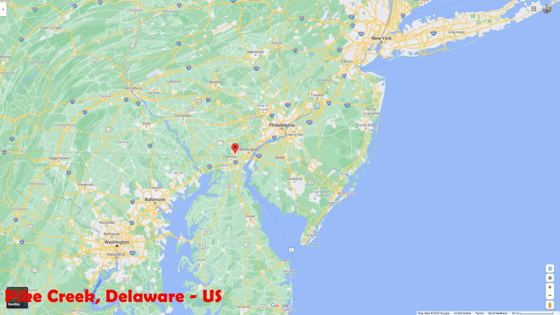 Pike Creek, Delaware Map