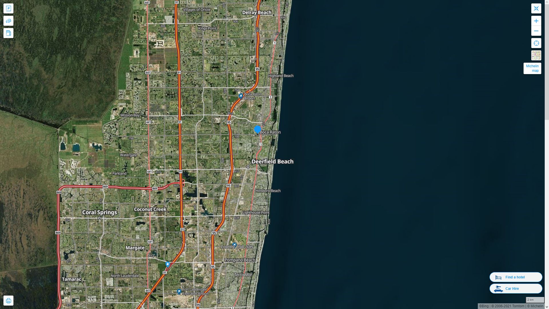 Boca Raton, Florida Map