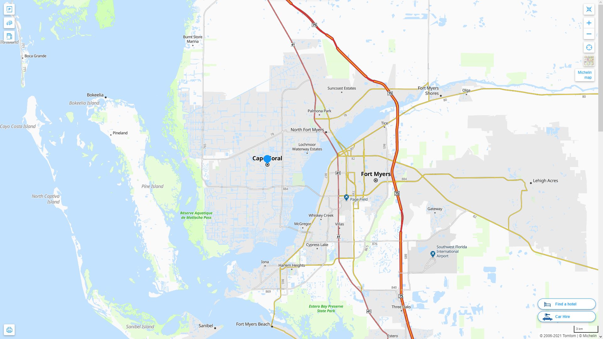 Cape Coral, Florida Map
