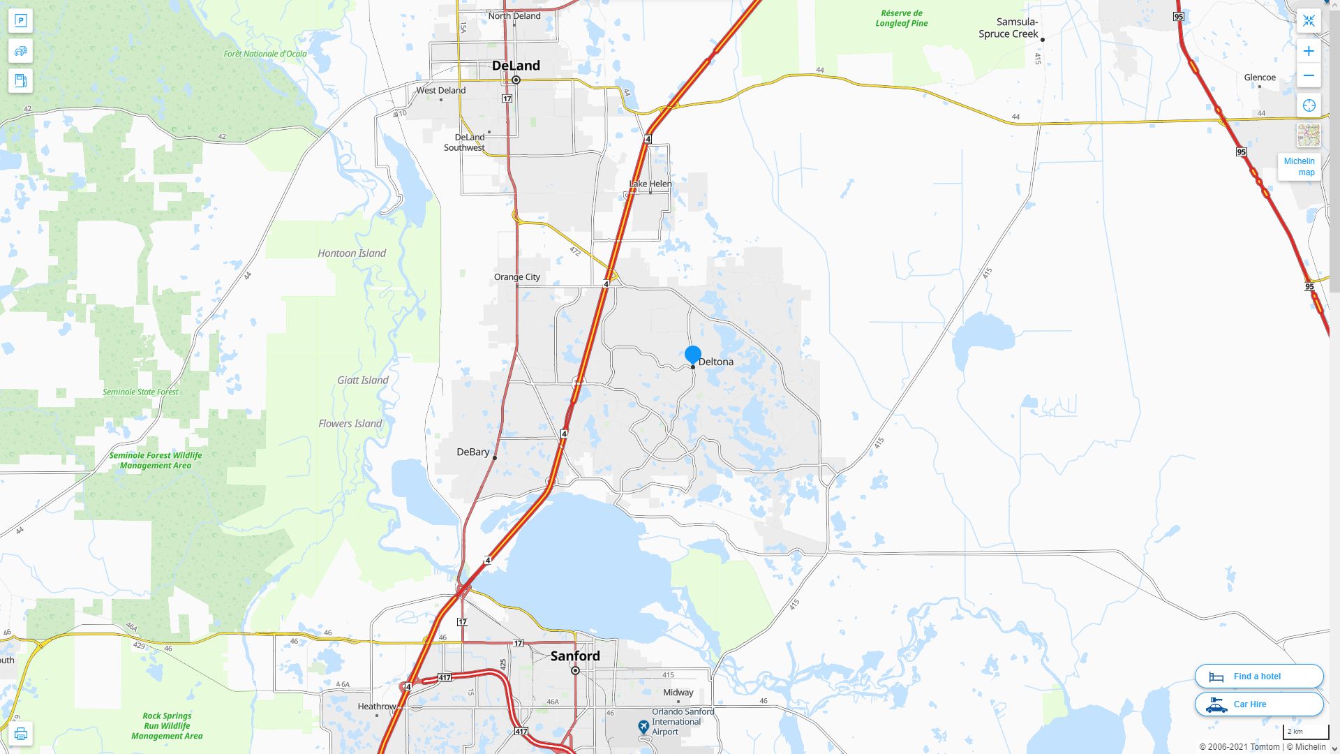 Deltona, Florida Map