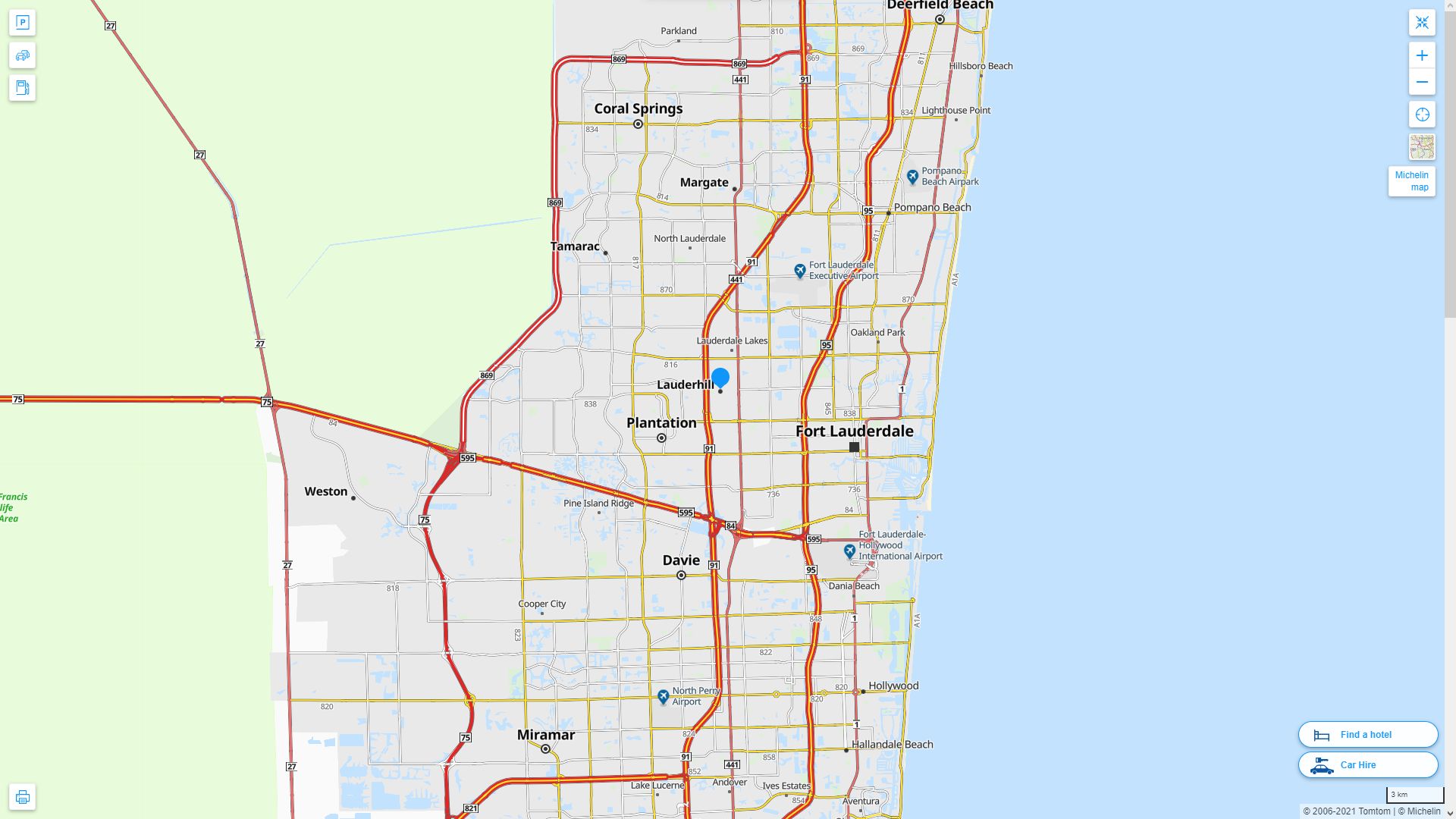 Lauderhill Florida Map
