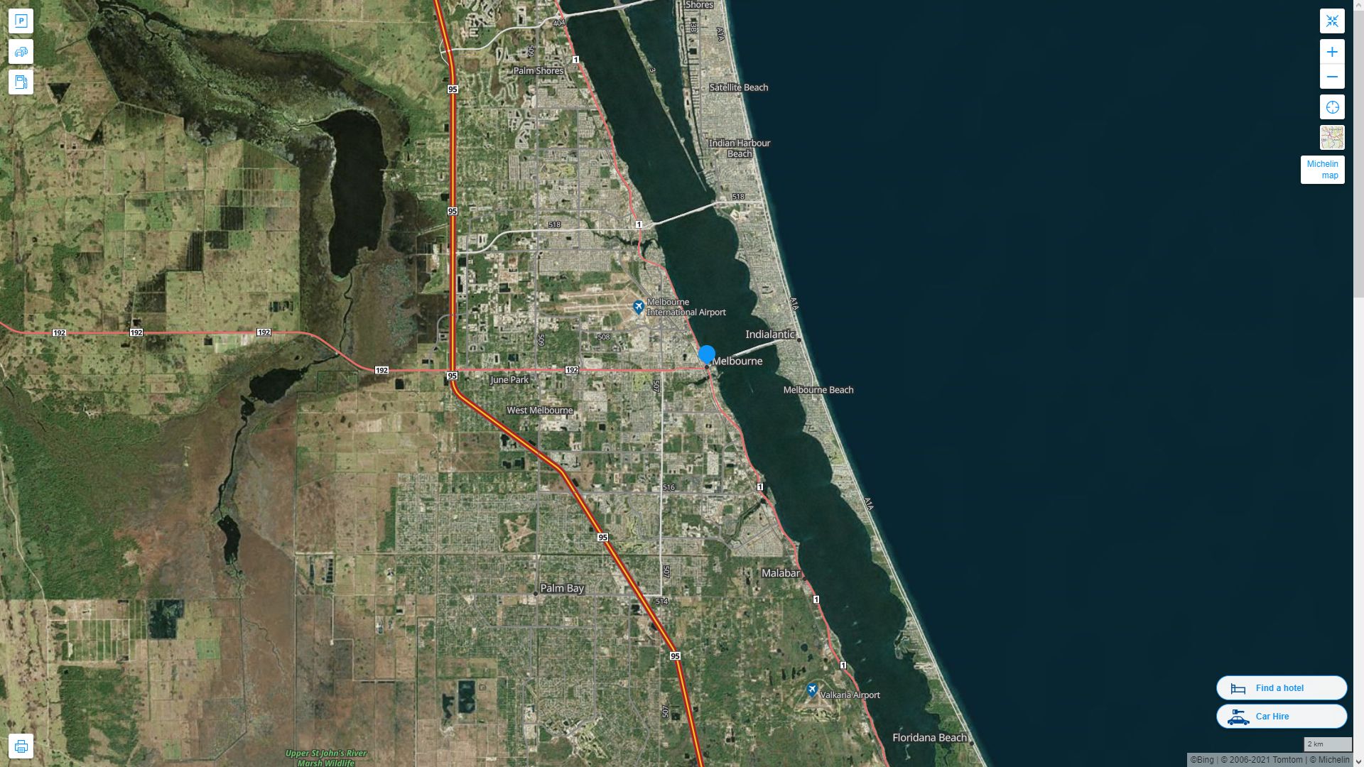 Melbourne Florida Map - United States
