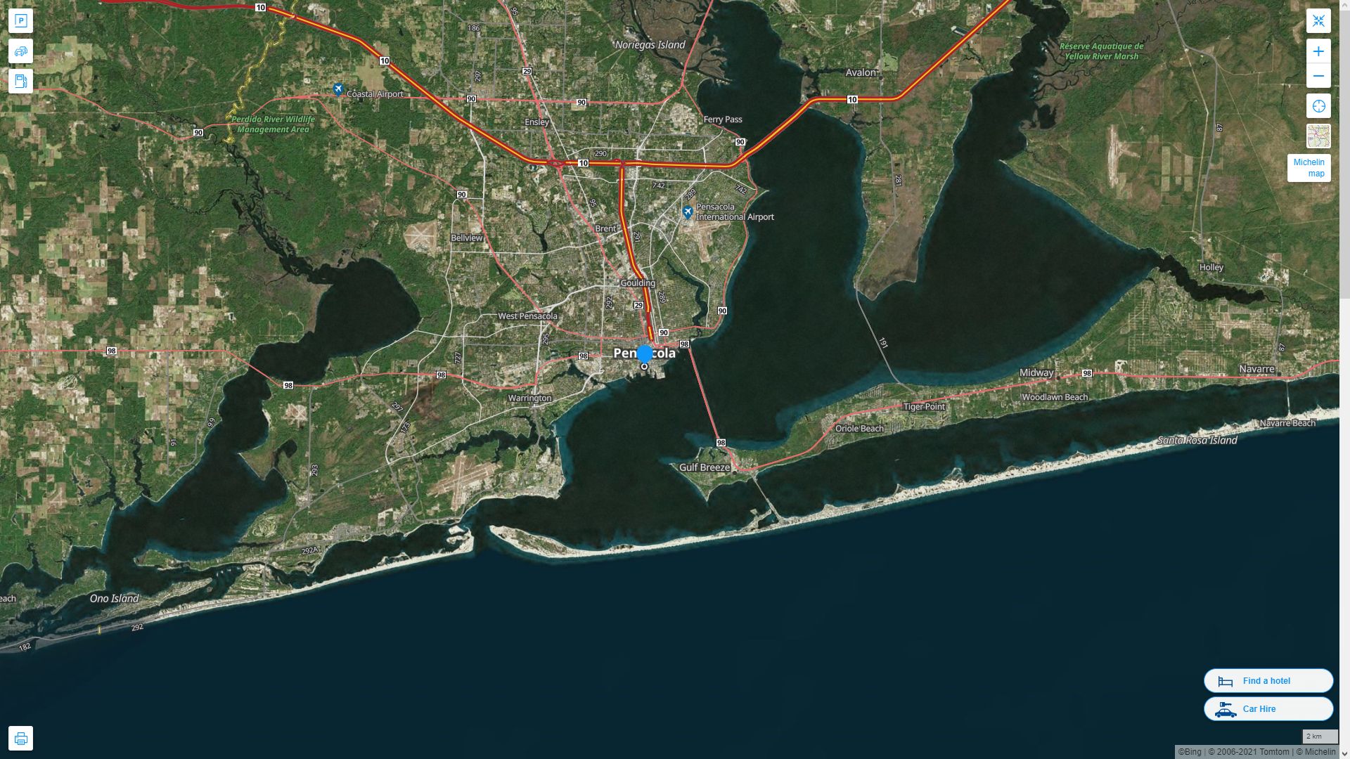 Pensacola, Florida Map