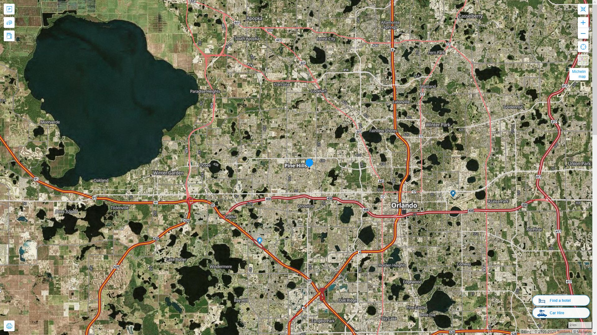 Pine Hills, Florida Map