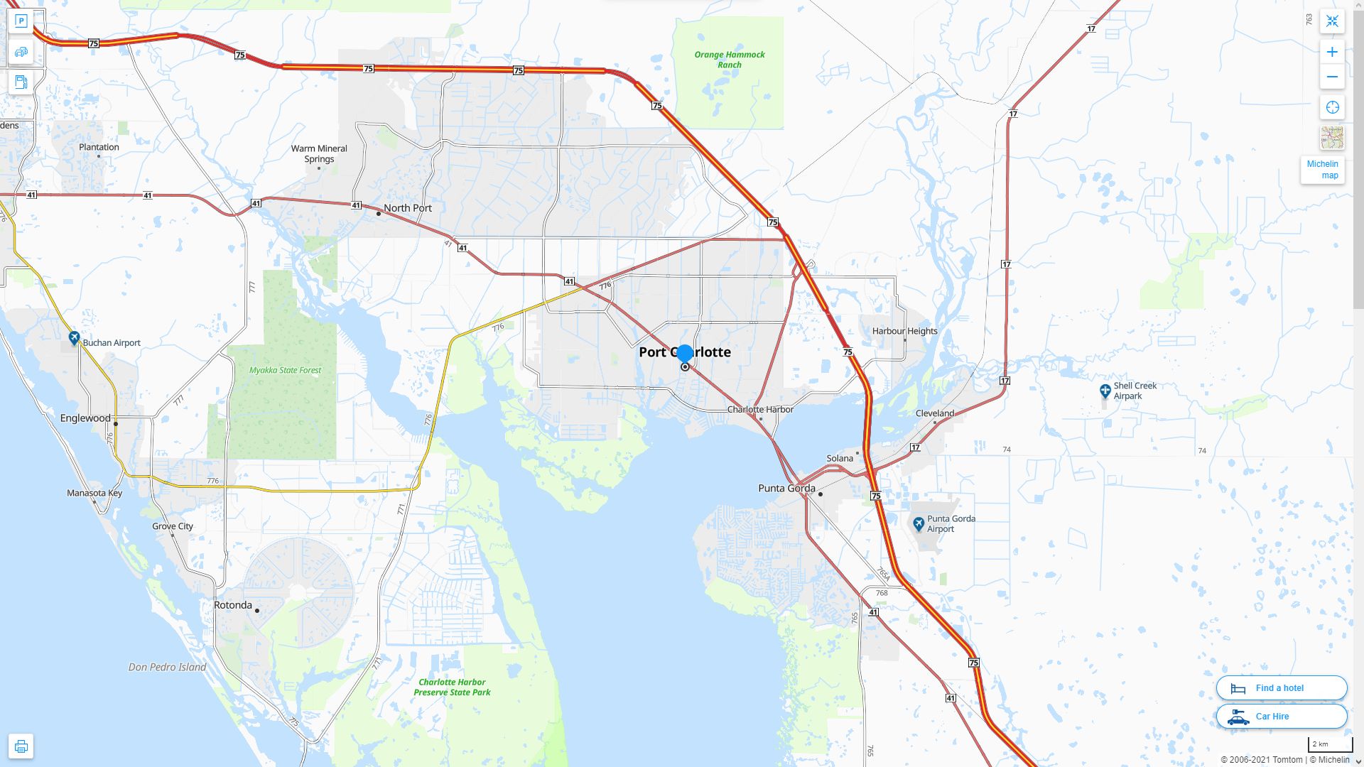 Port Charlotte, Florida Map
