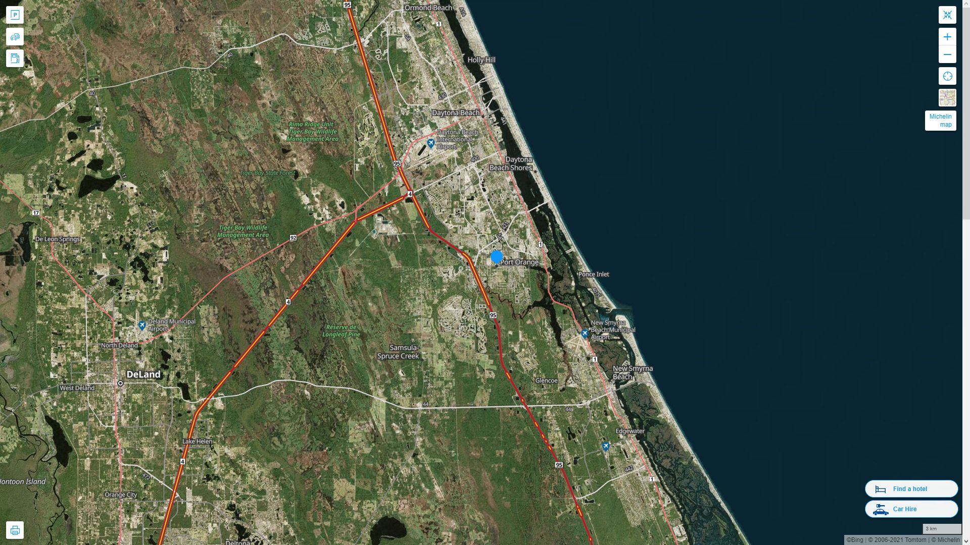 Port Orange, Florida Map