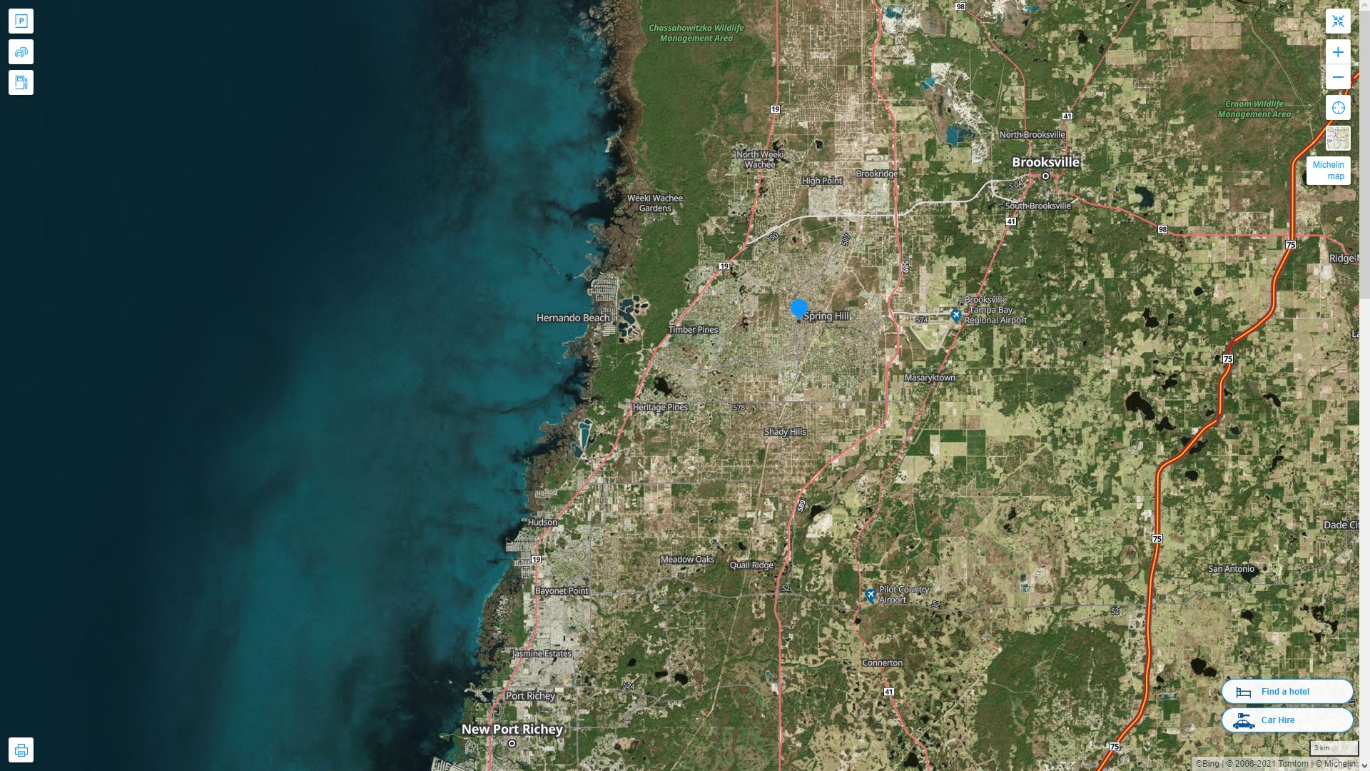 Spring Hill, Florida Map