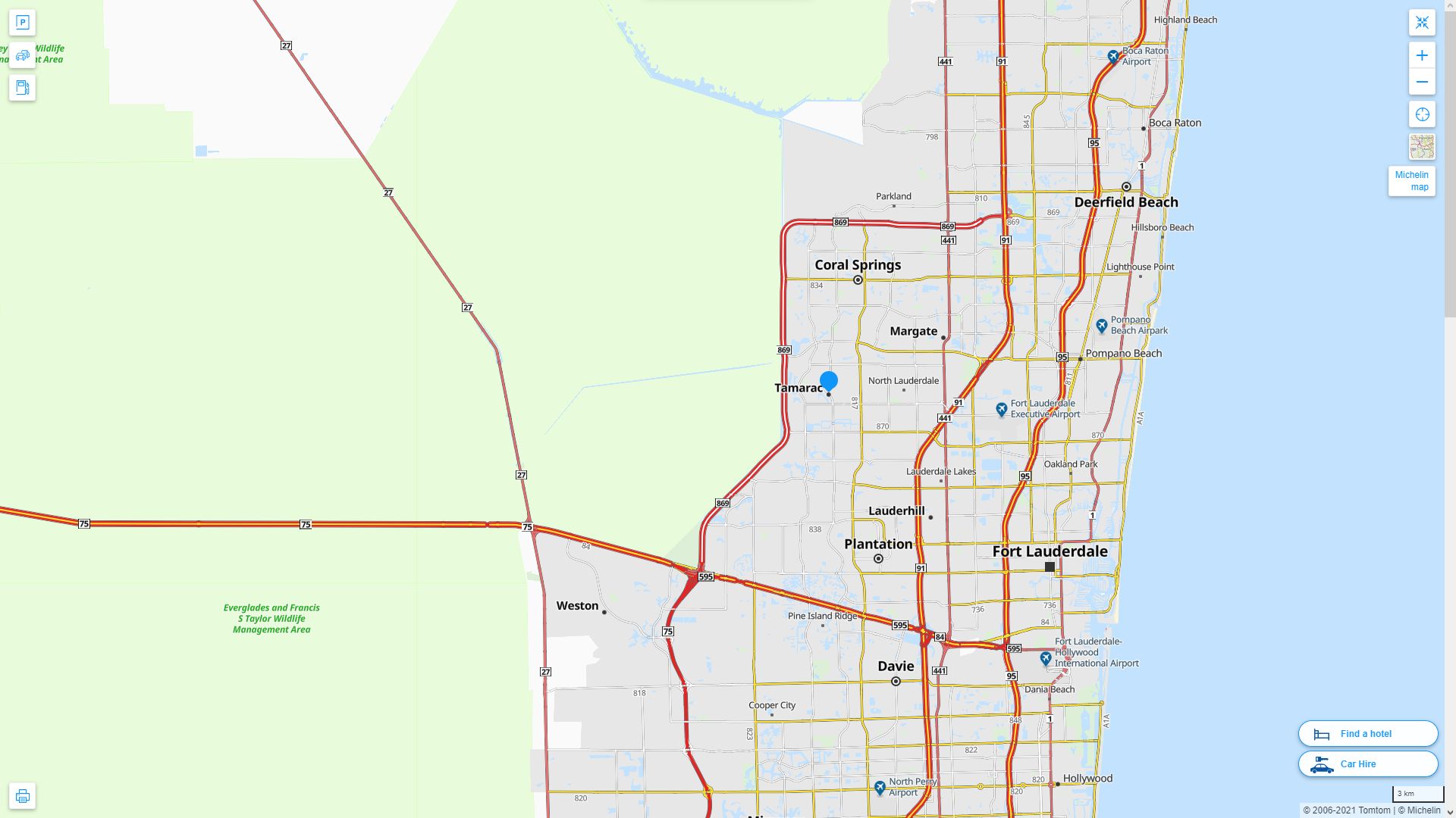 Tamarac, Florida Map