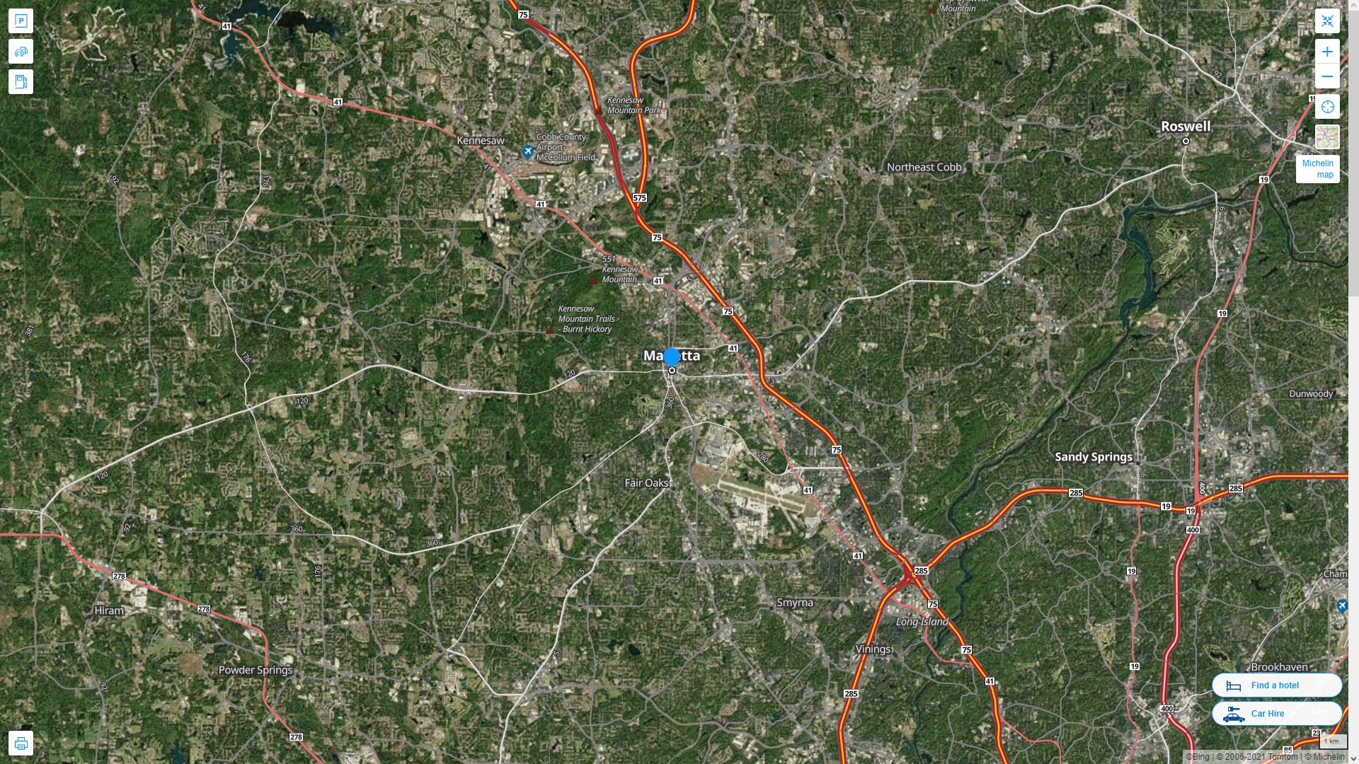 Marietta Georgia Map - United States