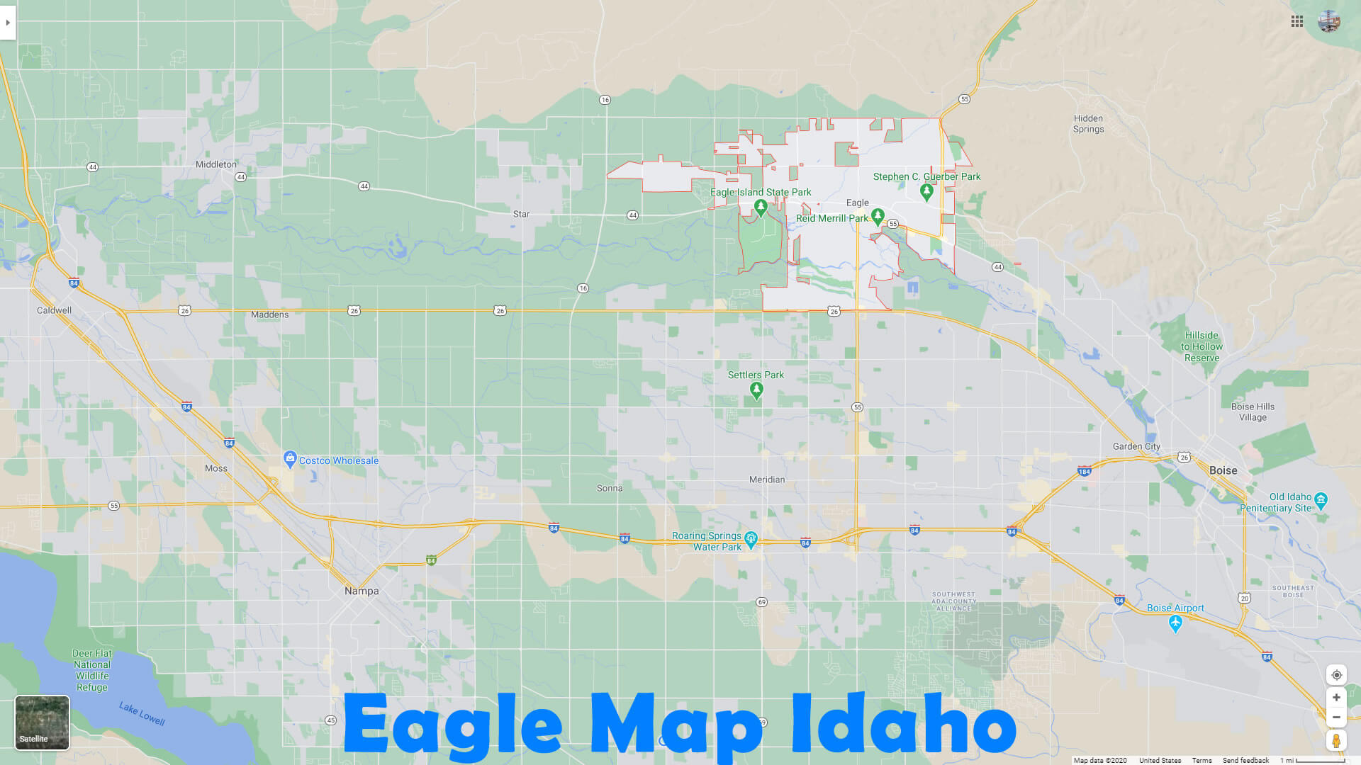 Eagle, Idaho Map