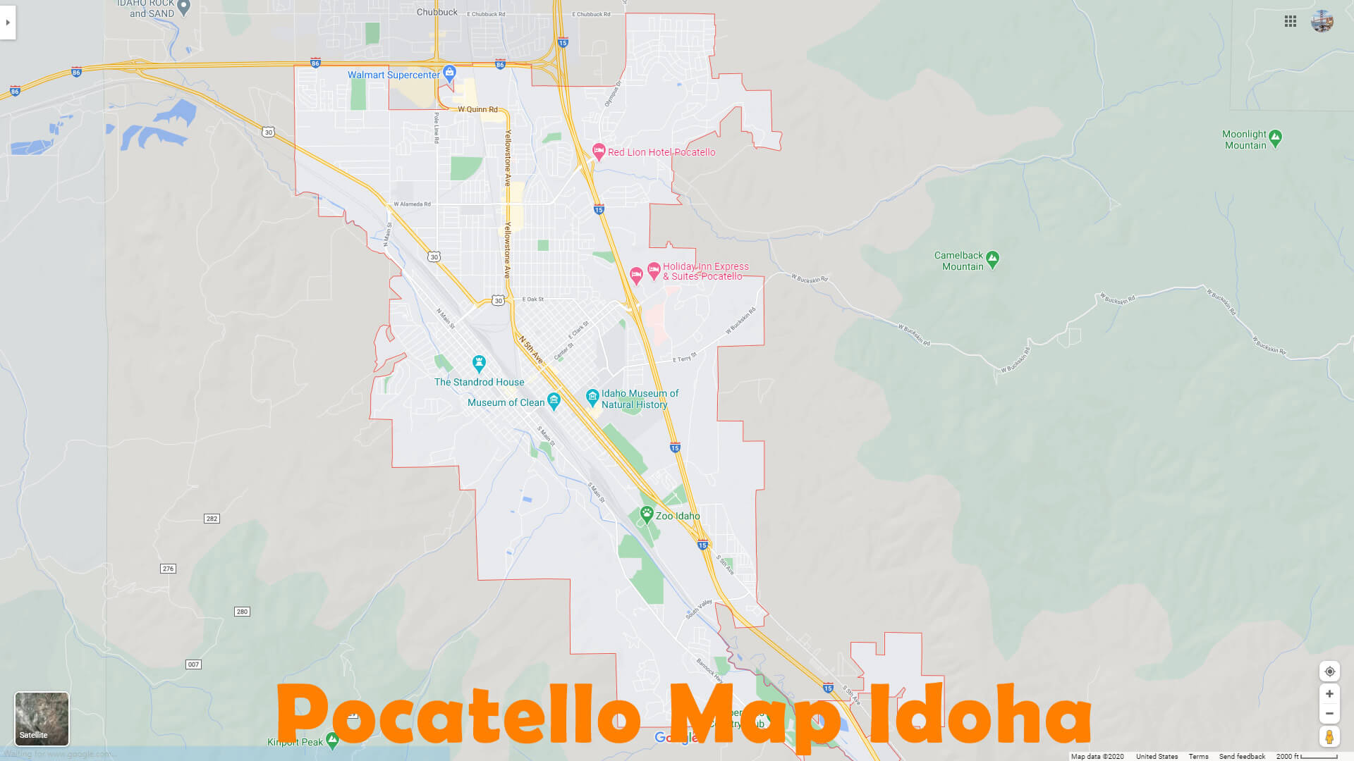 Pocatello idaho Map