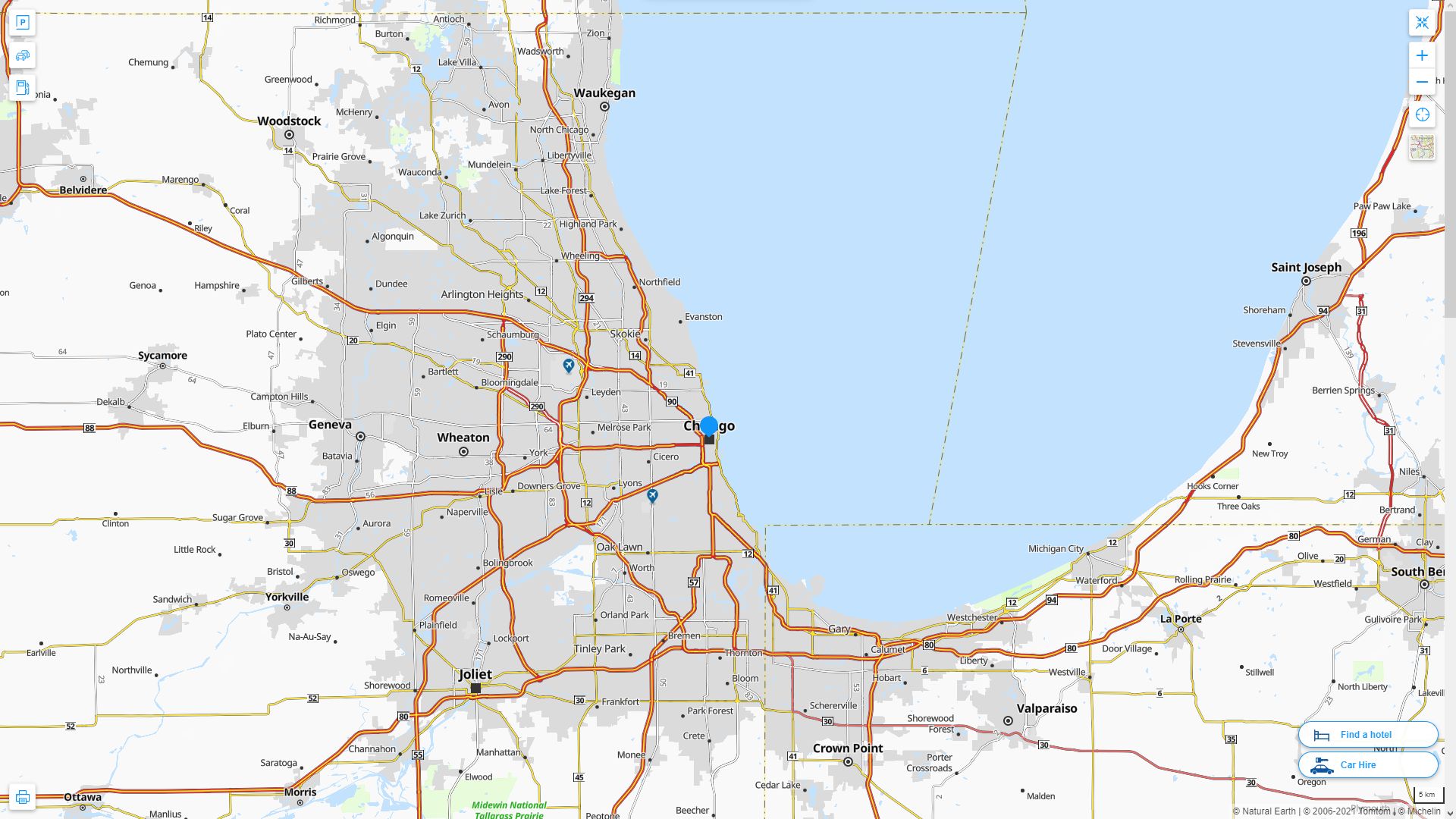 Chicago, Illinois Map