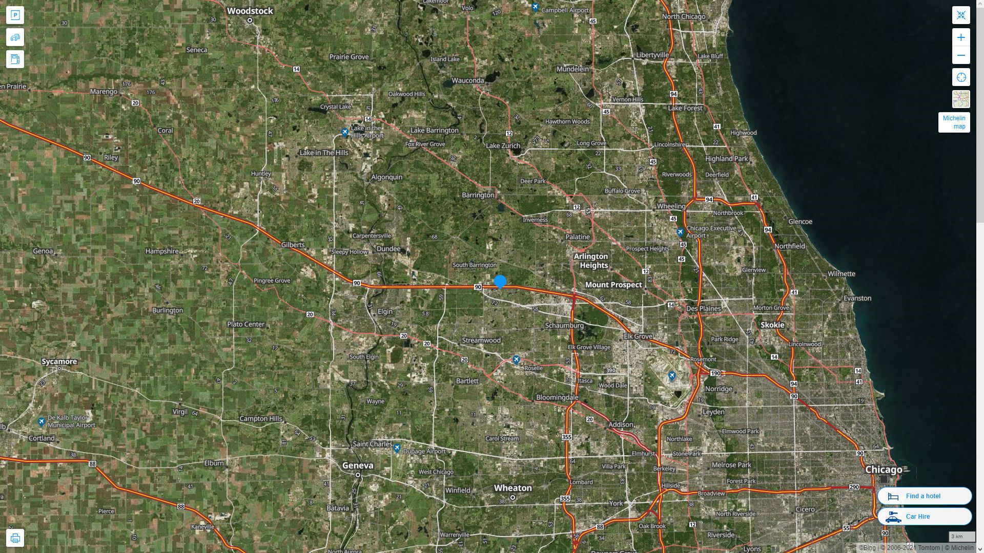 Hoffman Estates, Illinois Map