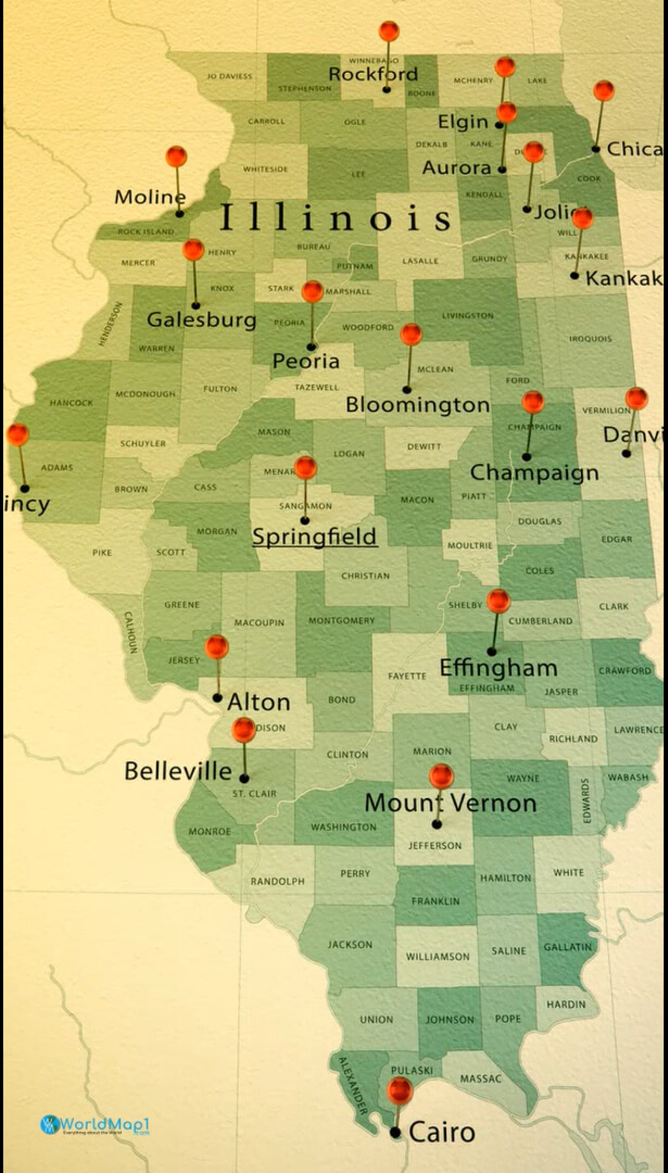 Where is Illinois in the US