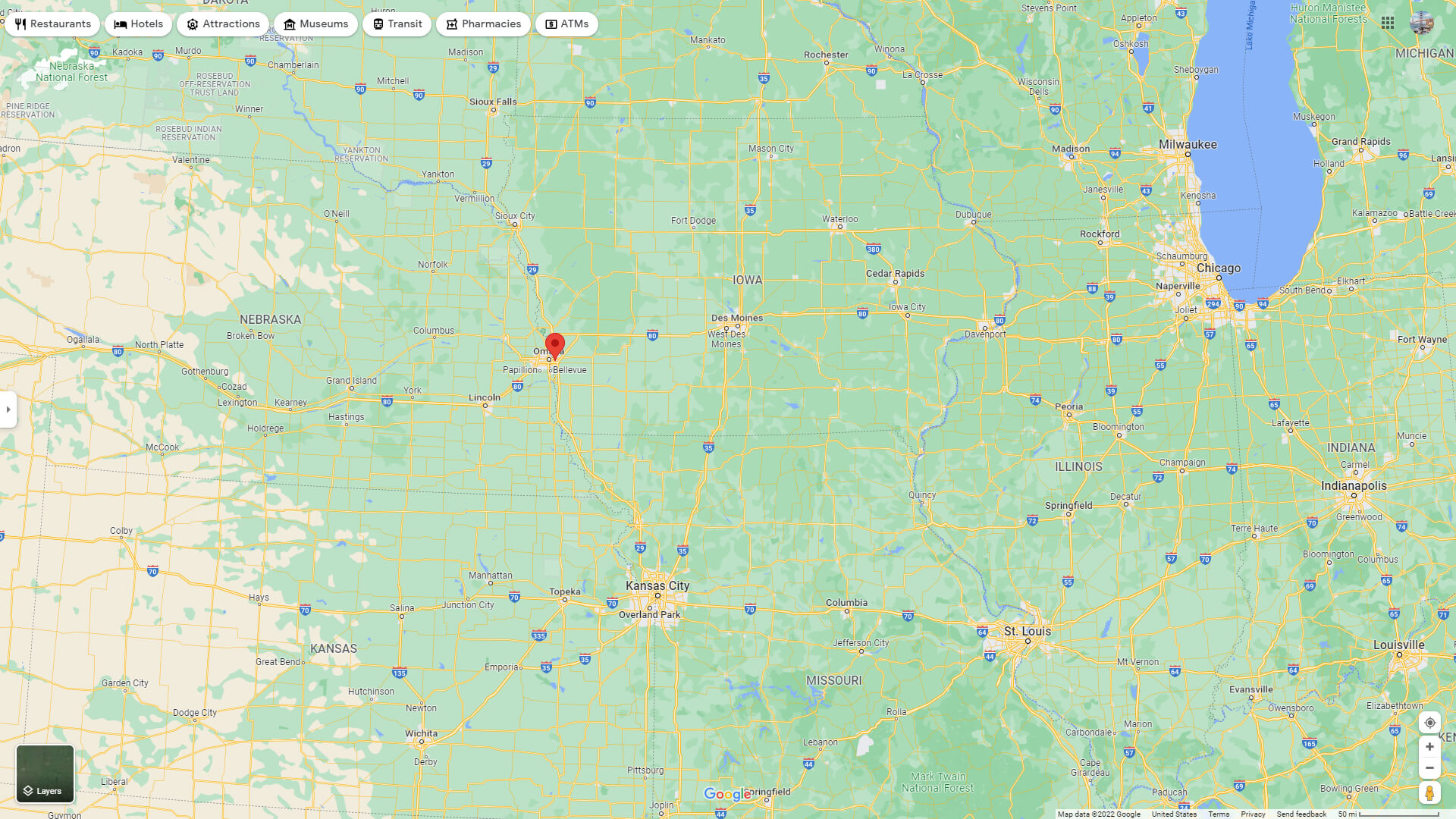 Council Bluffs, Iowa Map