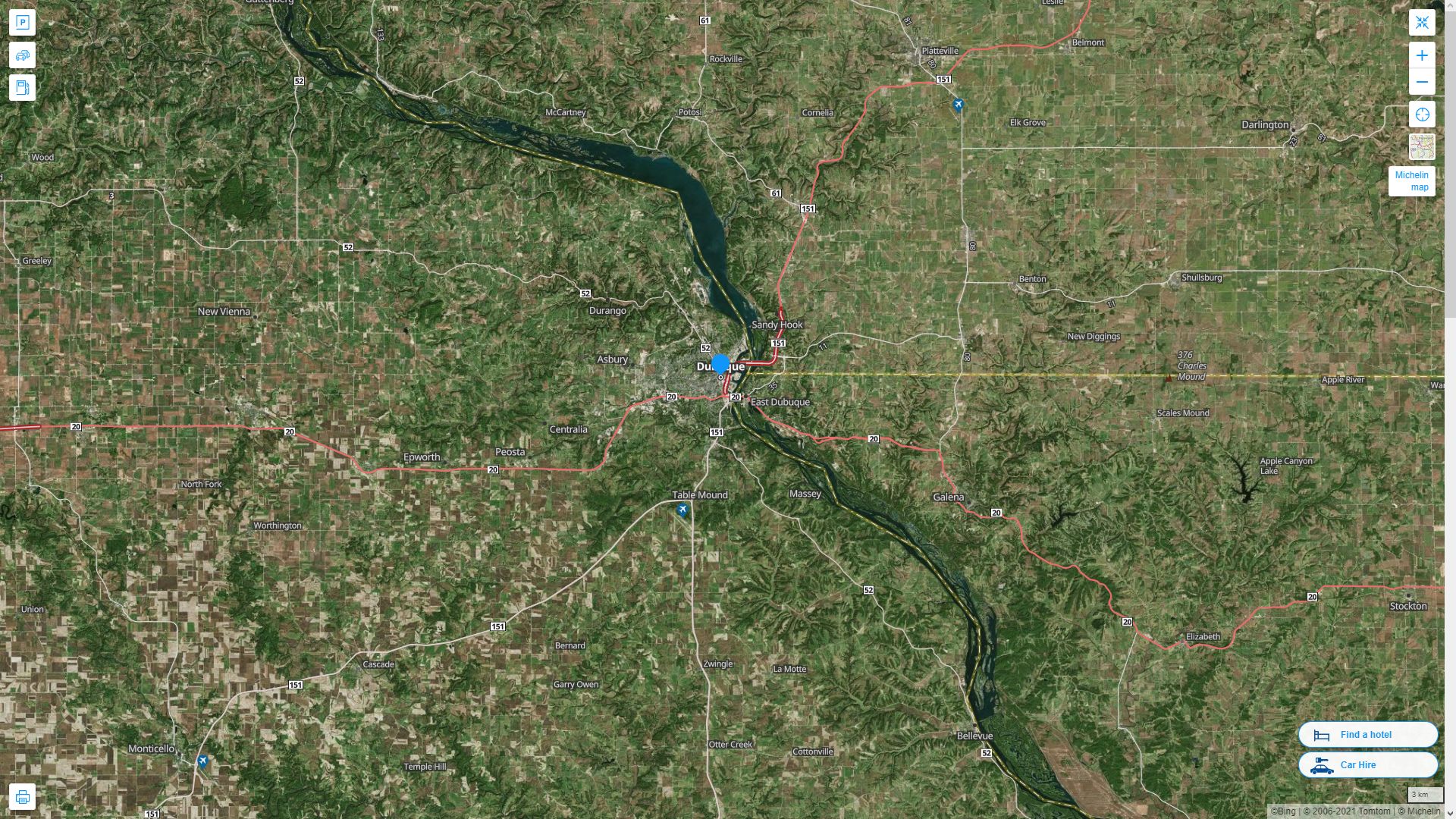 Dubuque iowa Map - United States