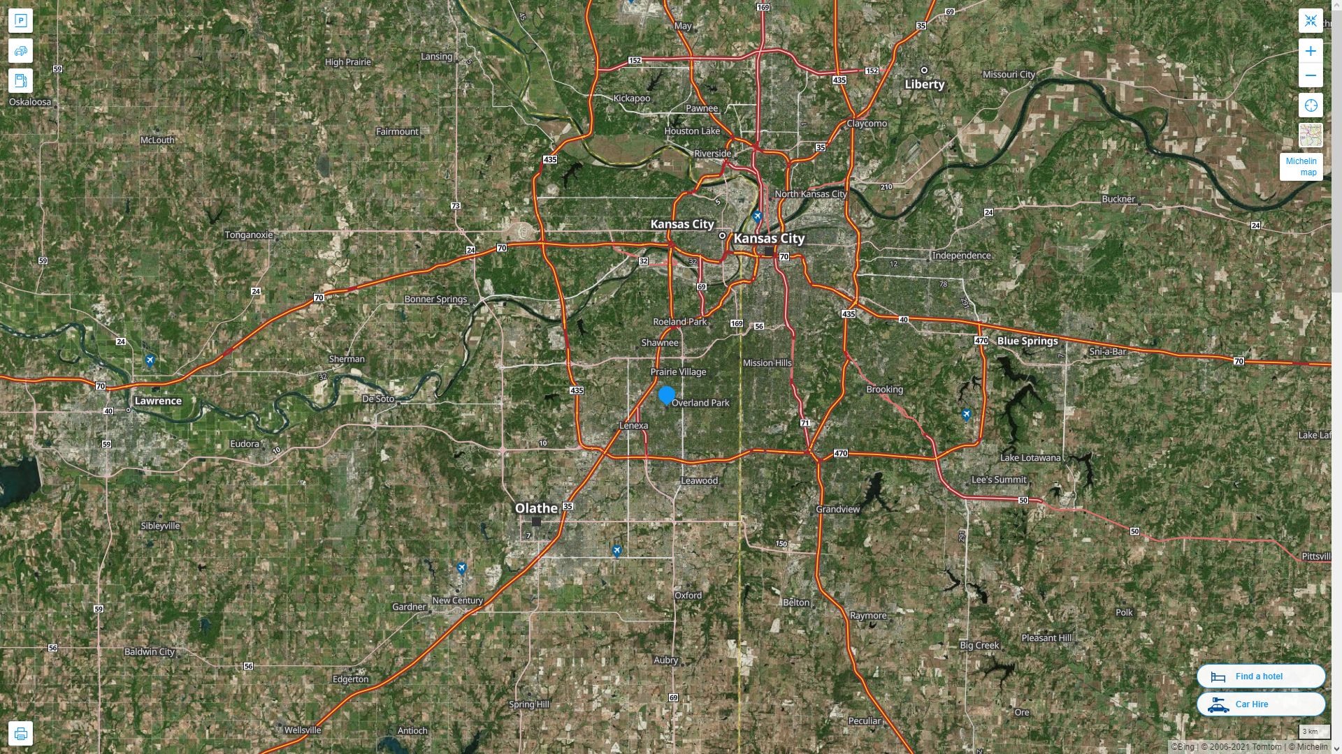 Overland Park Kansas Map
