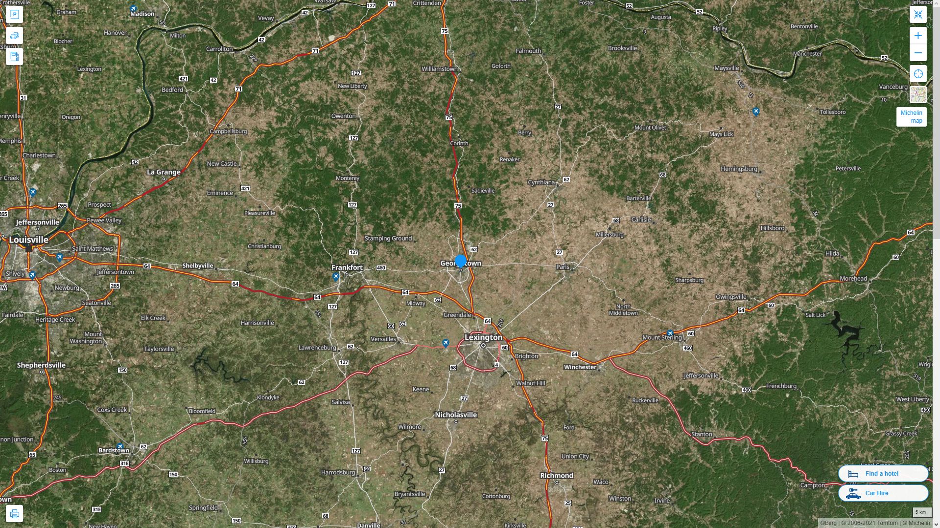 Georgetown, Kentucky Map