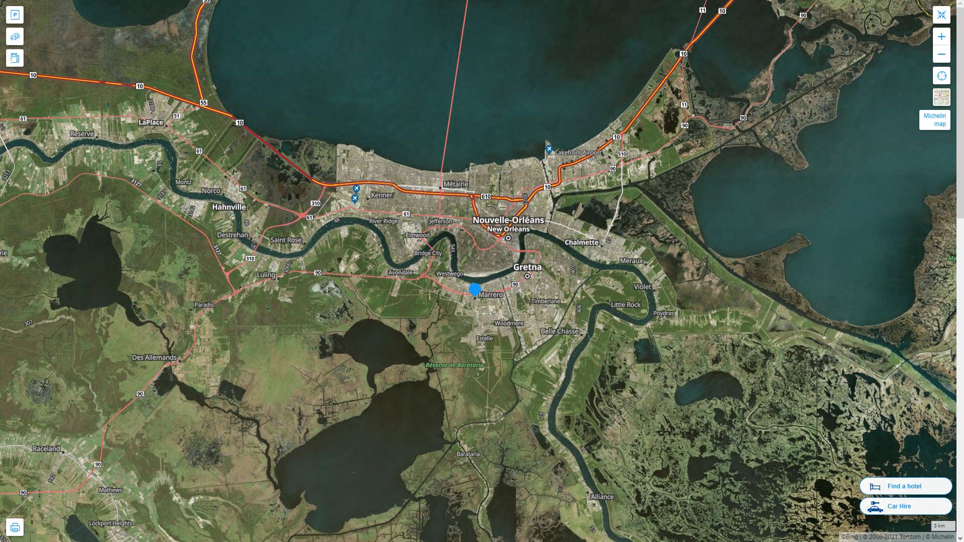 Marrero Louisiana Map - United States