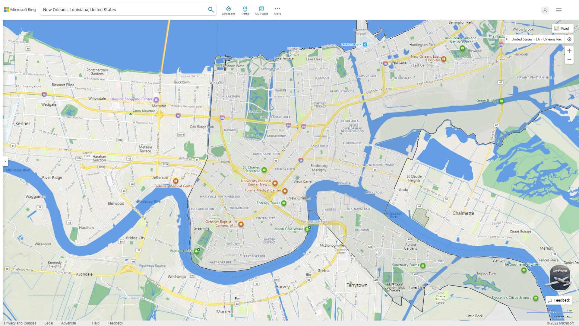 New Orleans Louisiana Map - United States