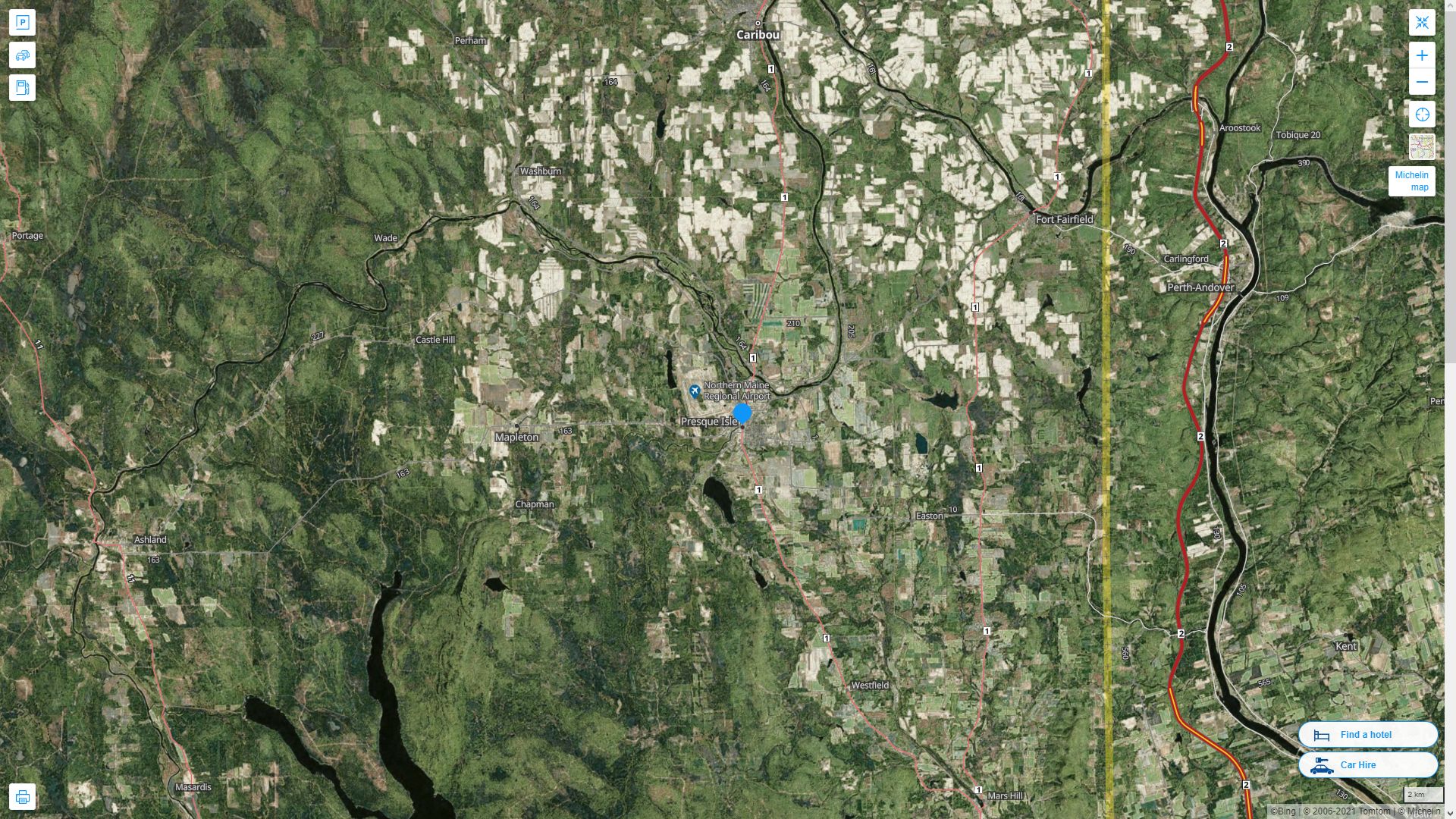 Presque Isle, Maine Map