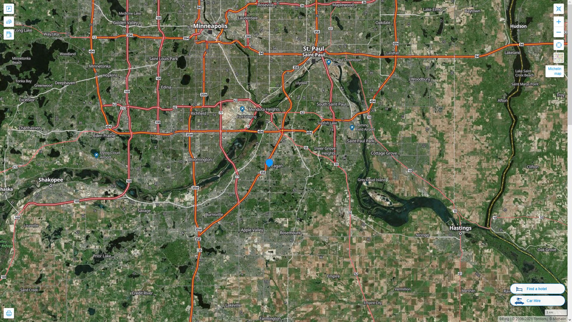 Eagan, Minnesota Map