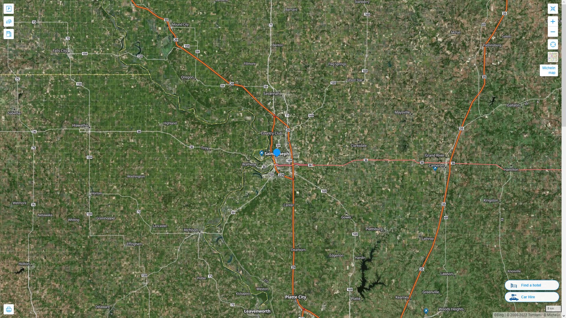 St. Joseph, Missouri Map