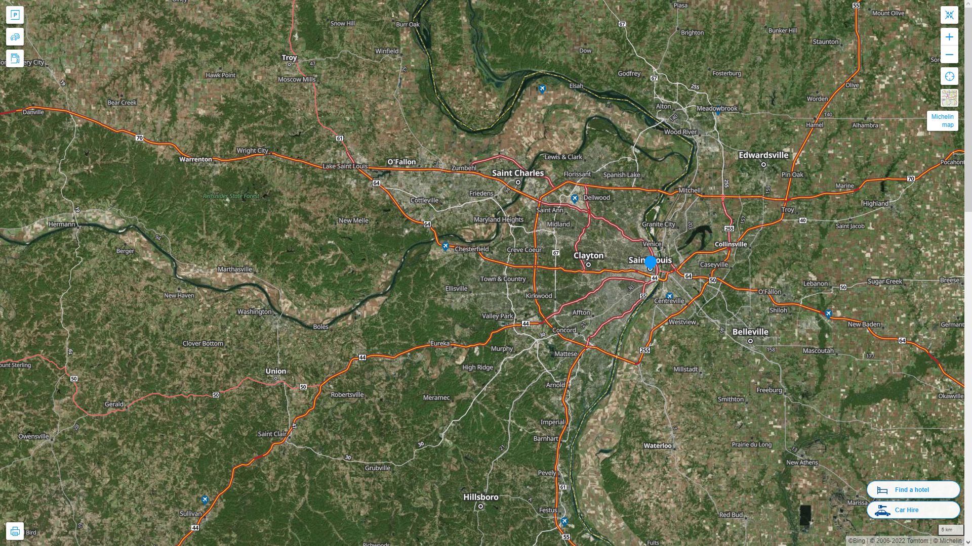 St. Louis, Missouri Map