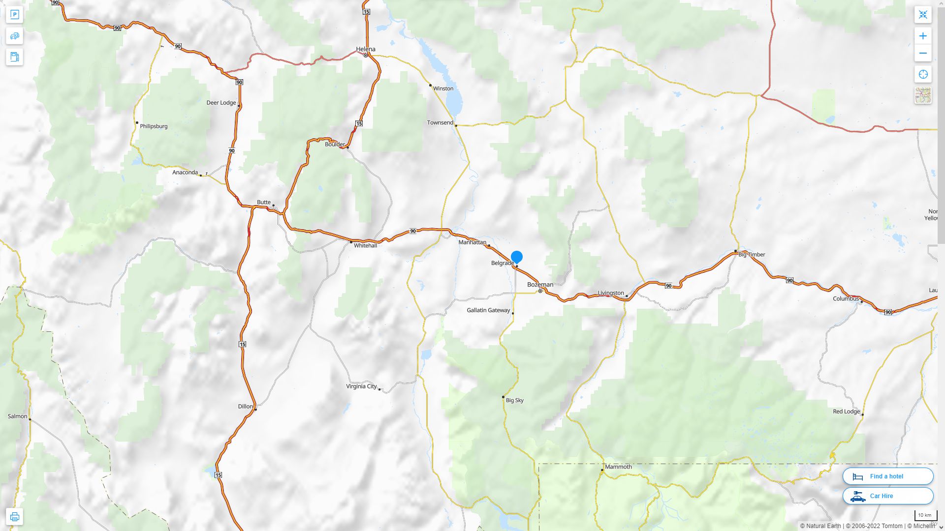 Belgrade, Montana Map