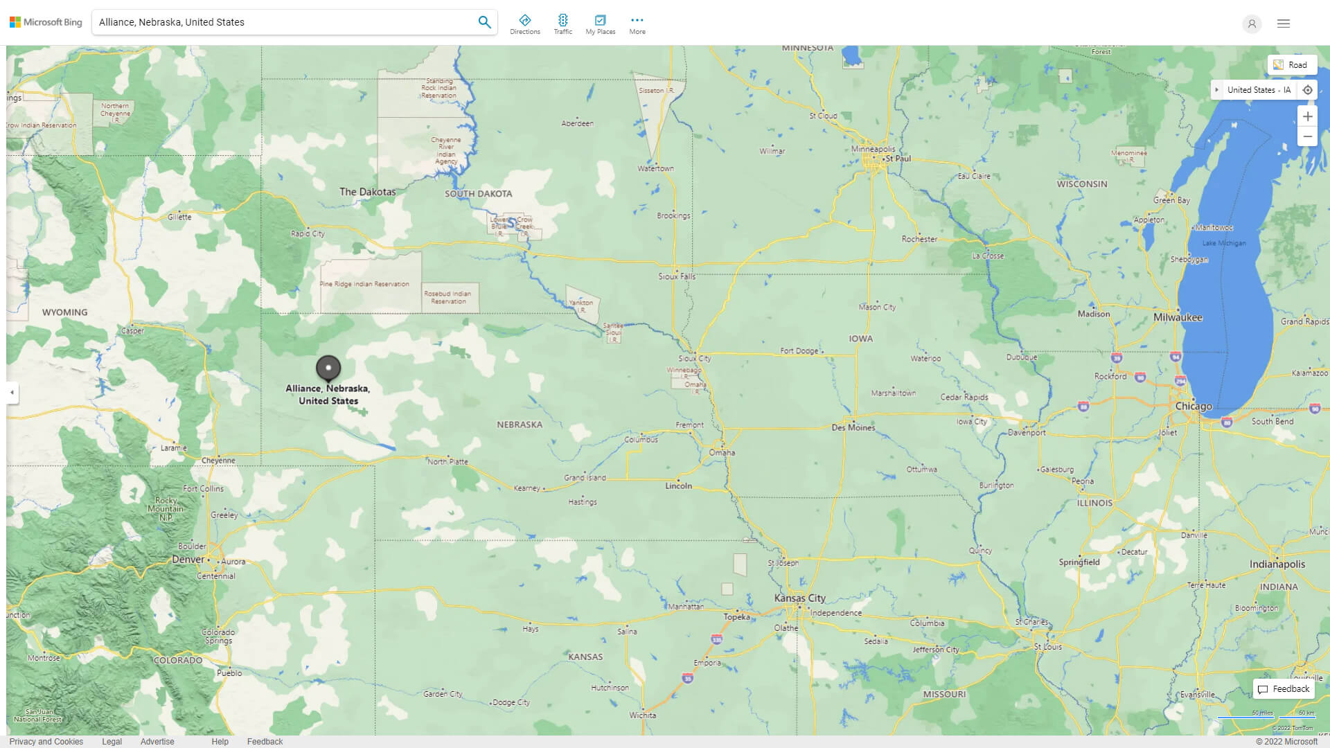 Alliance Nebraska Map
