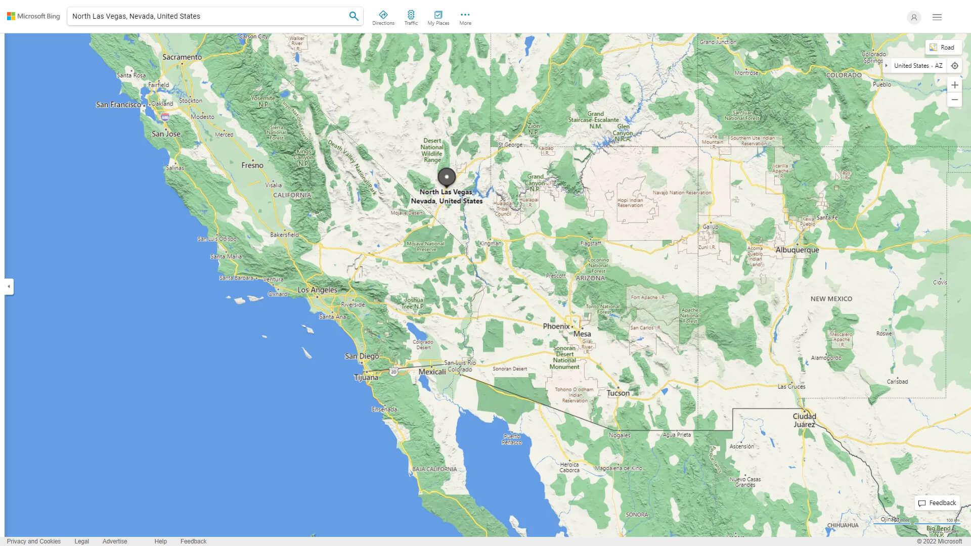 North Las Vegas, Nevada Map