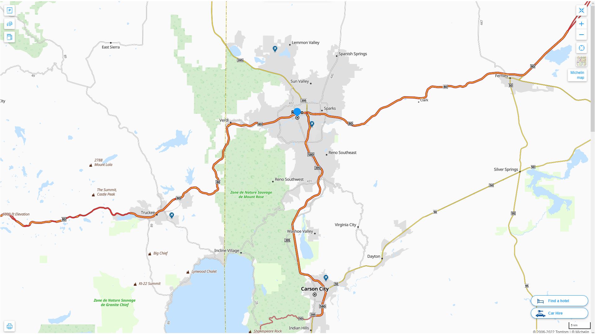 Reno Nevada Map - United States