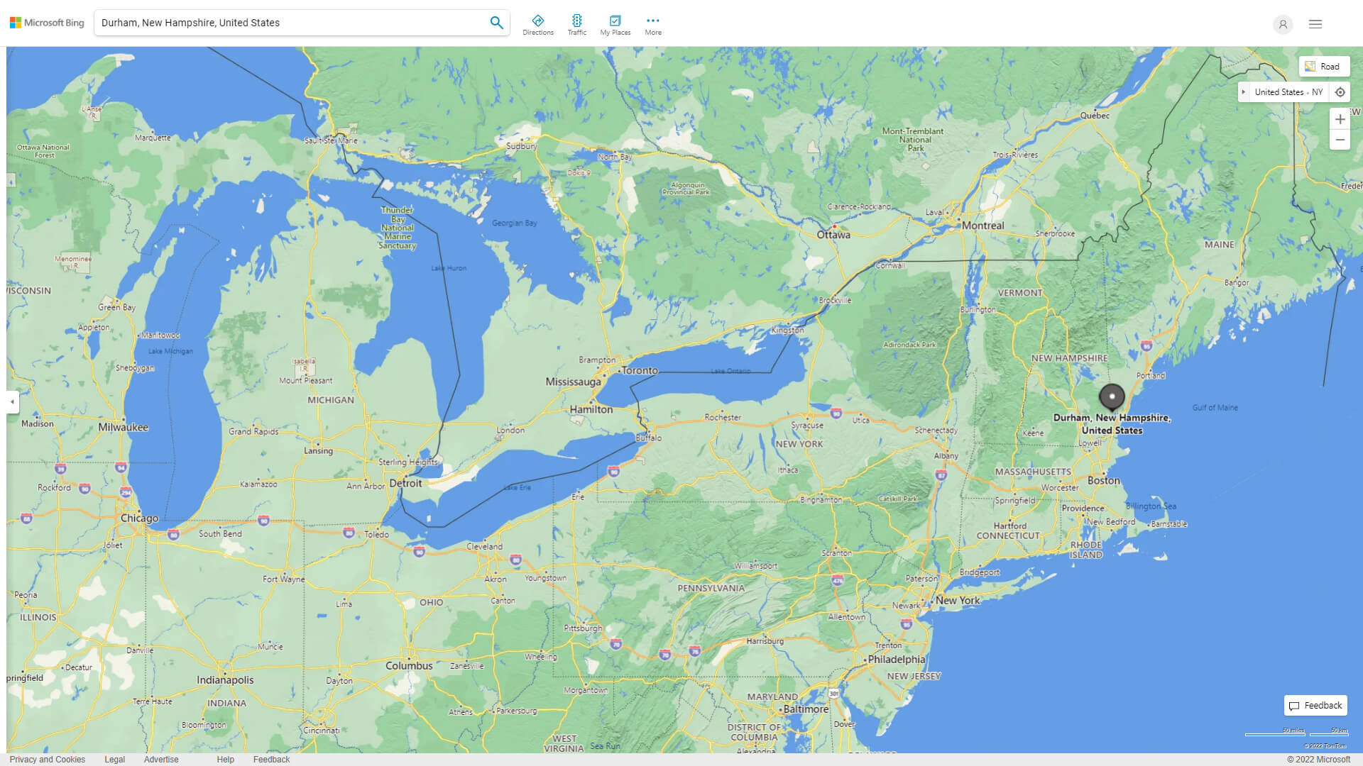 Durham, New Hampshire Map