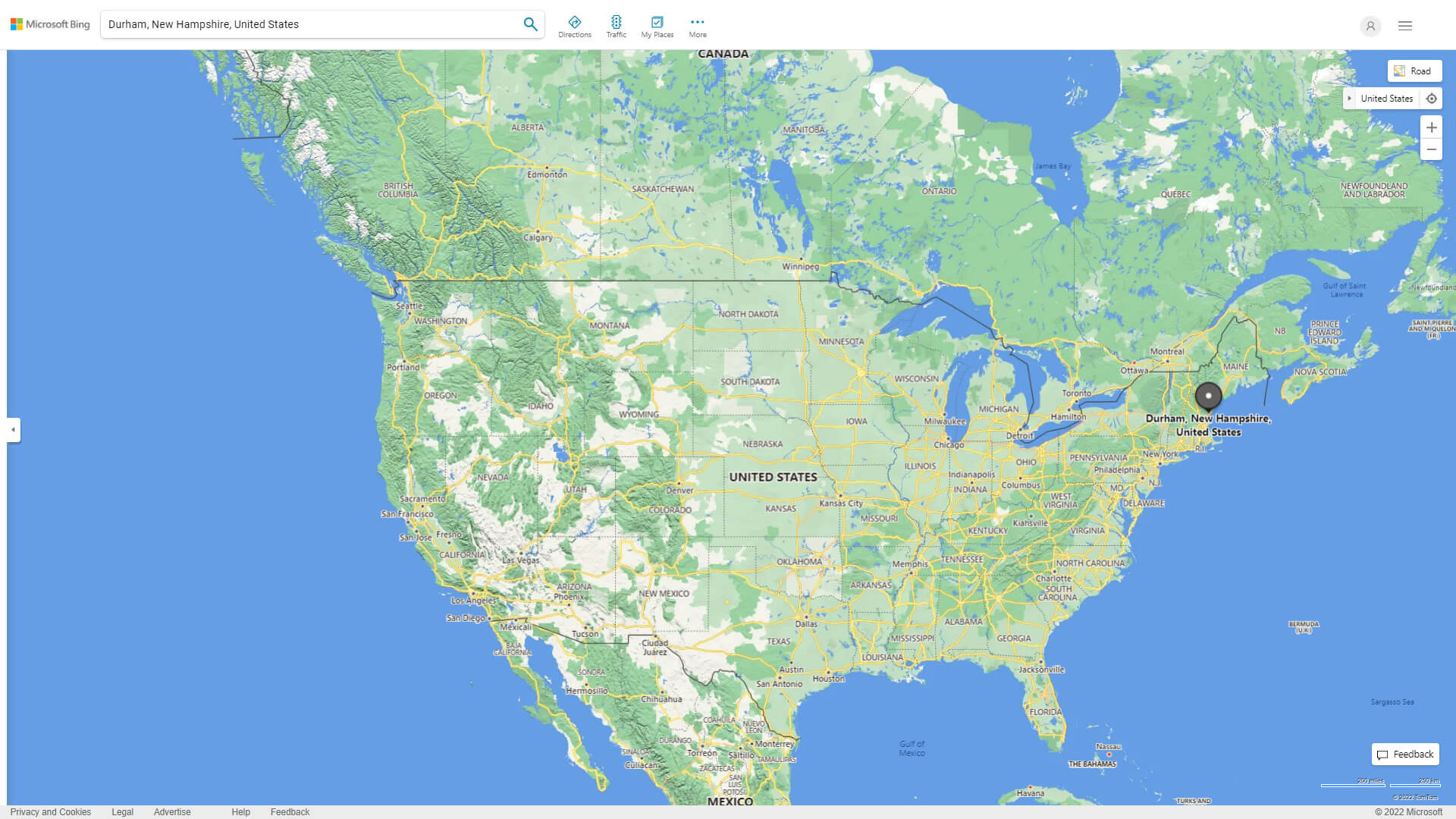 Durham, New Hampshire Map