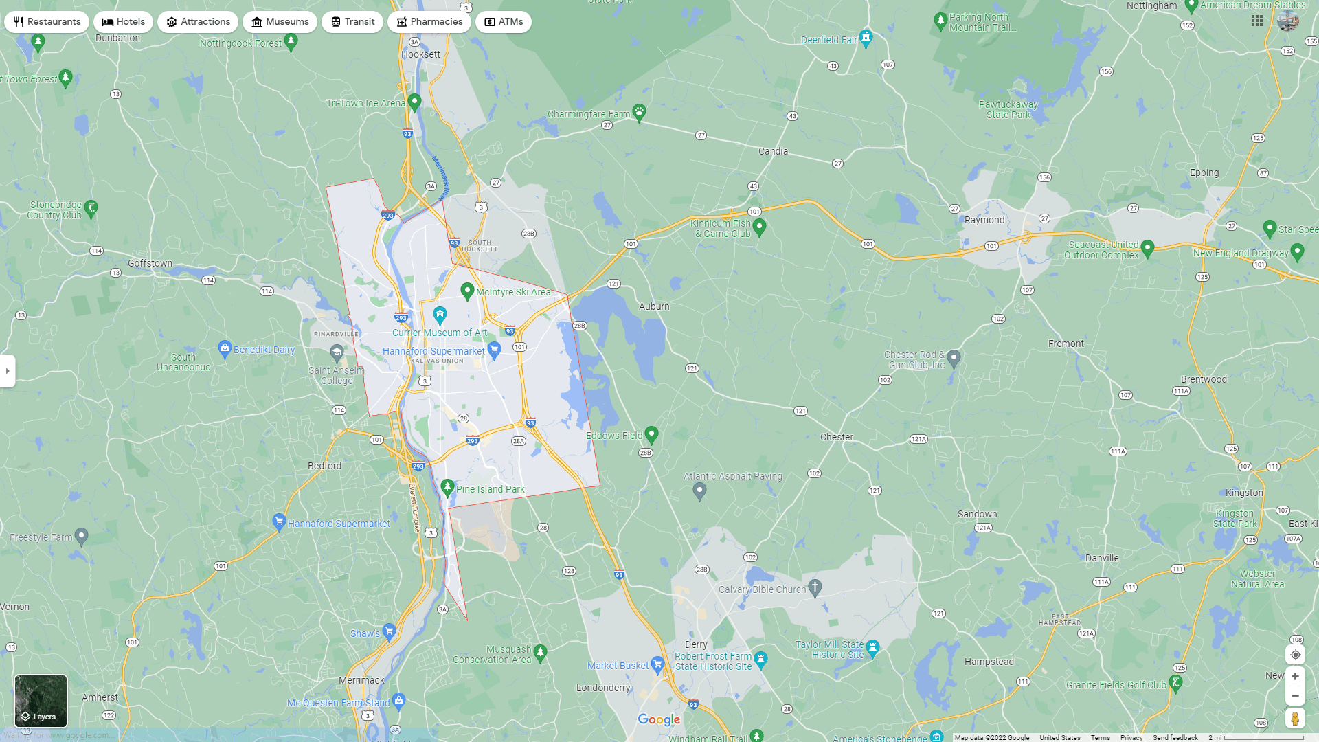 Manchester New Hampshire Map - United States