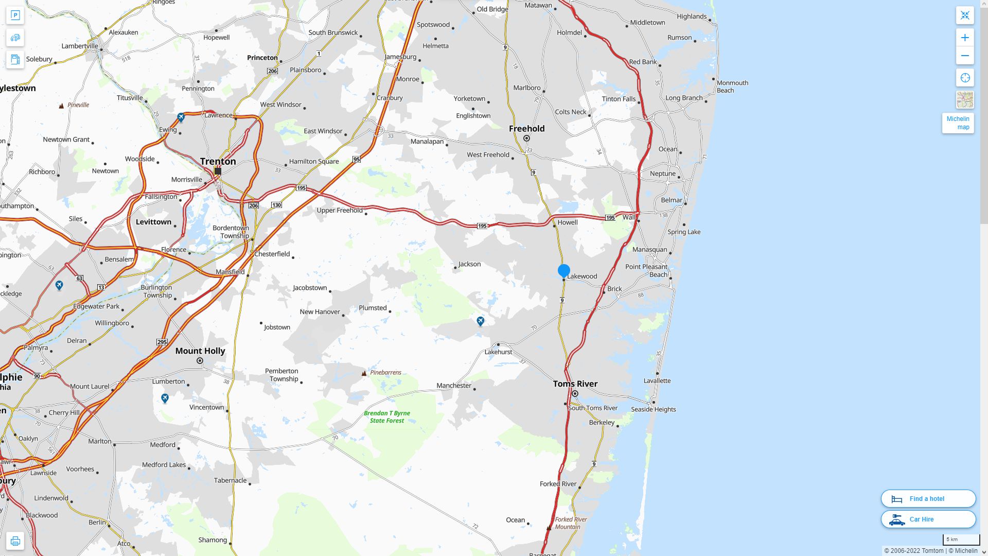 Lakewood New Jersey Map