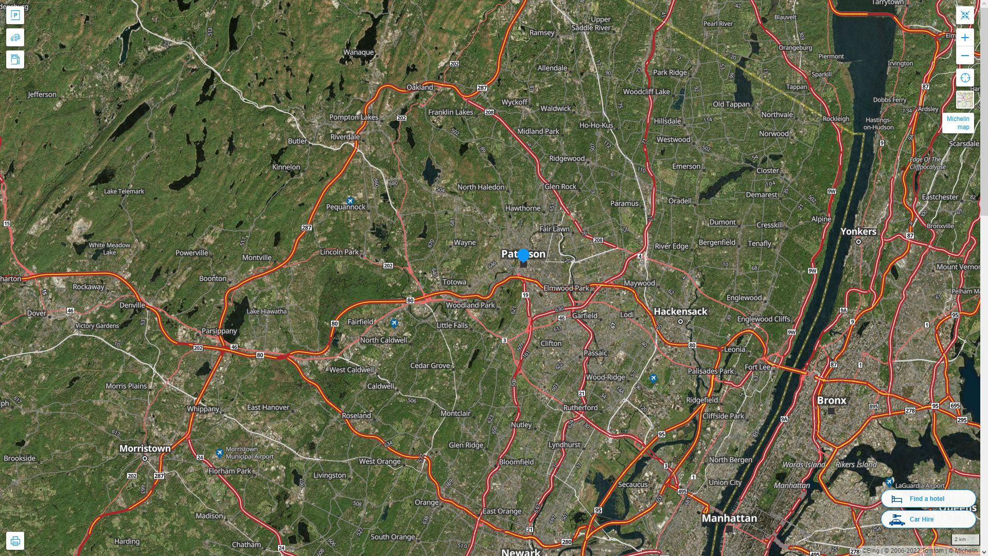 Paterson, New Jersey Map