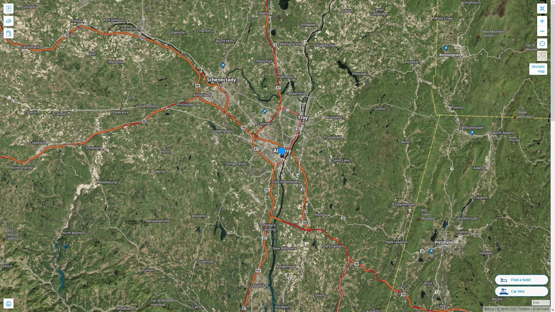 Albany New York Map