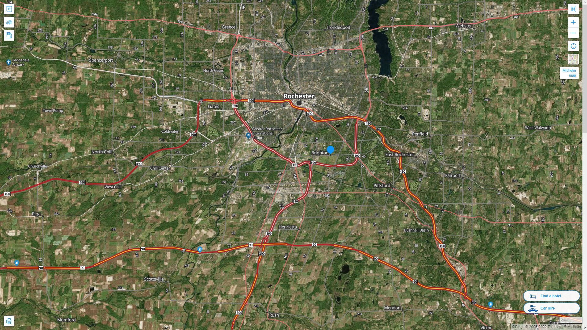 Brighton, New York Map