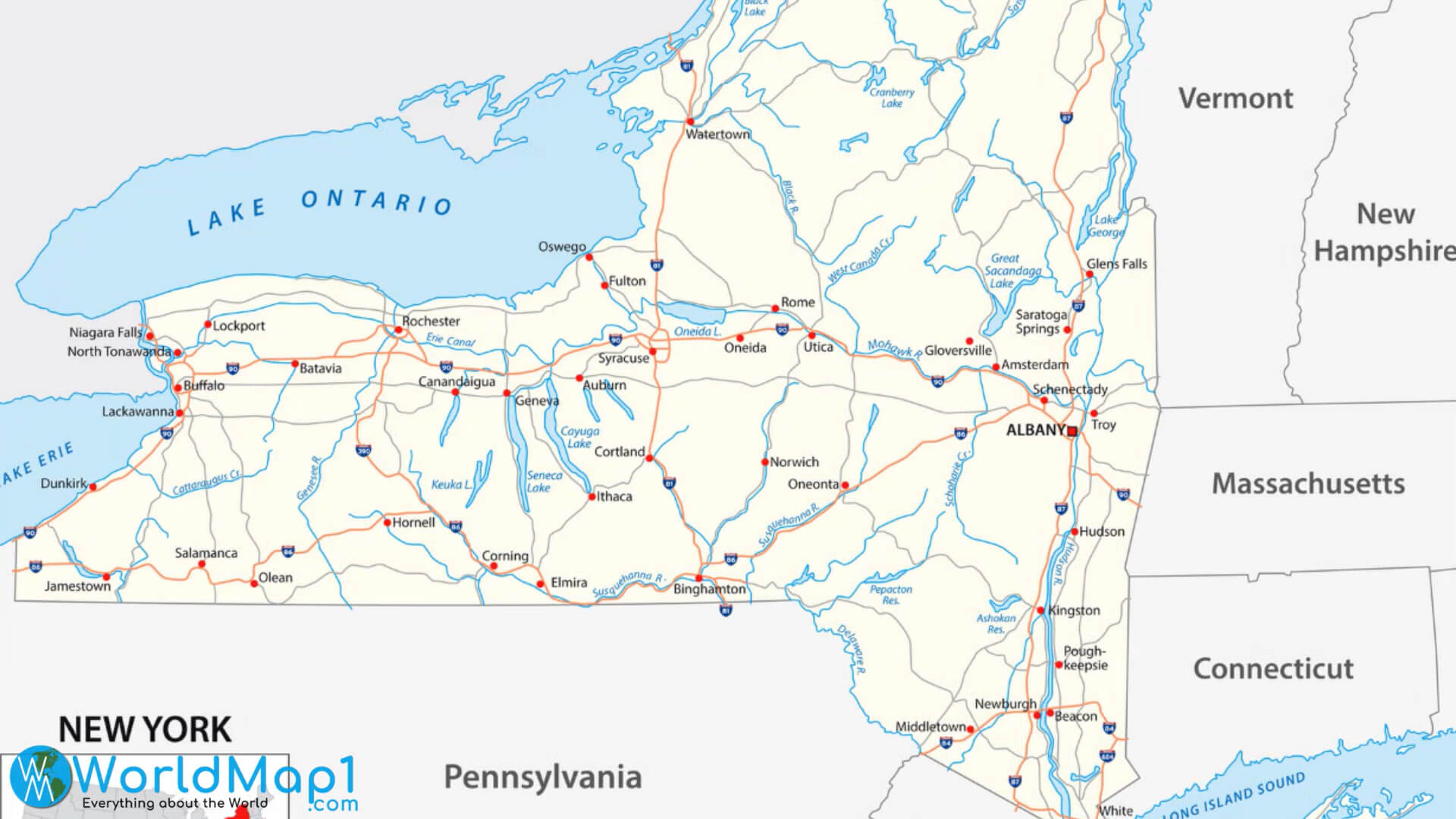 Where is New York on the Map