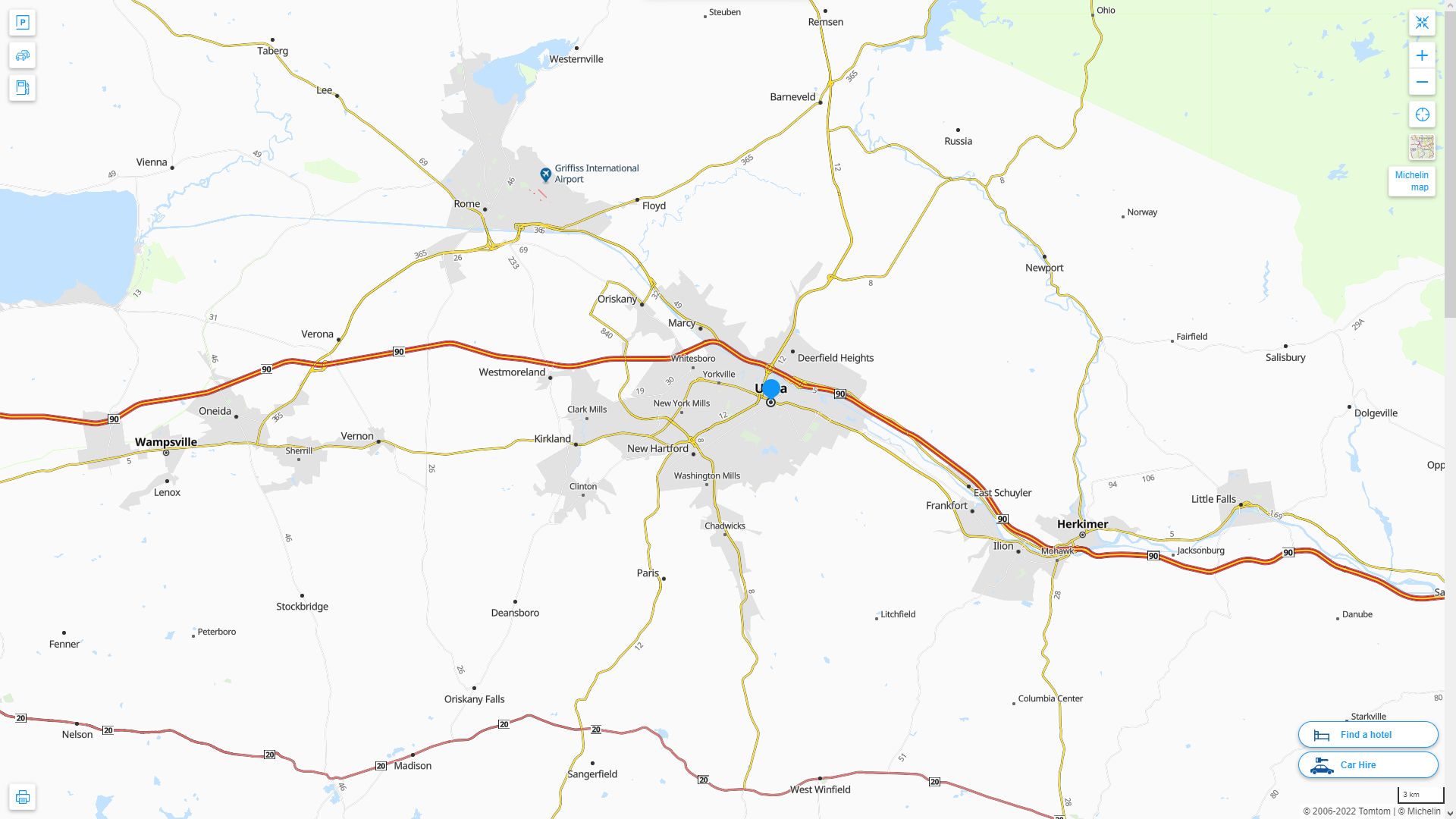 Utica, New York Map