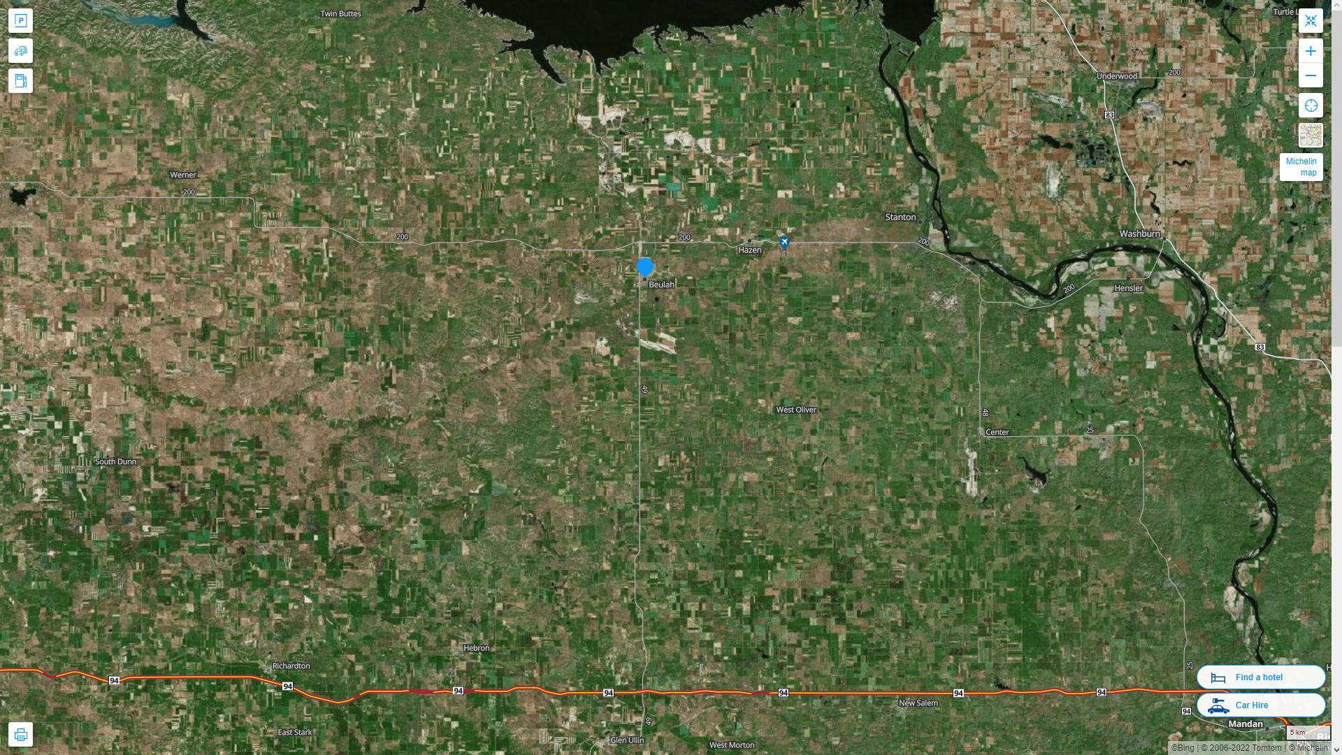 Beulah North Dakota Map