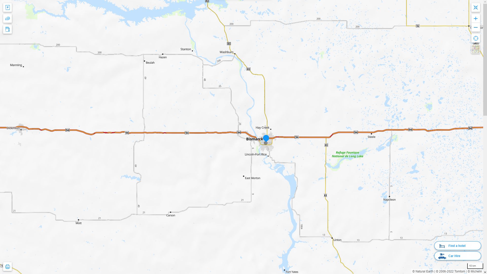Bismarck, North Dakota Map