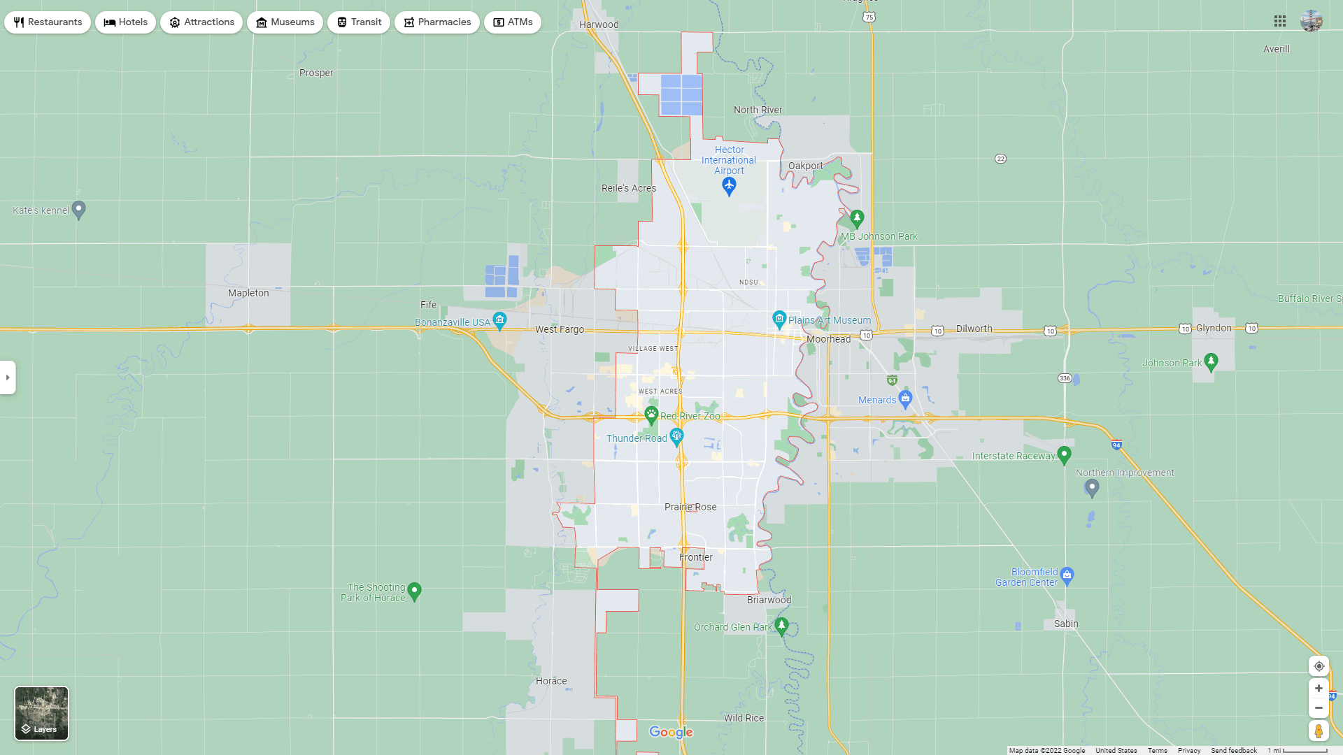 Fargo, North Dakota Map