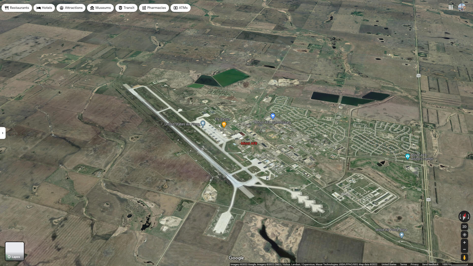 Minot AFB, North Dakota Map
