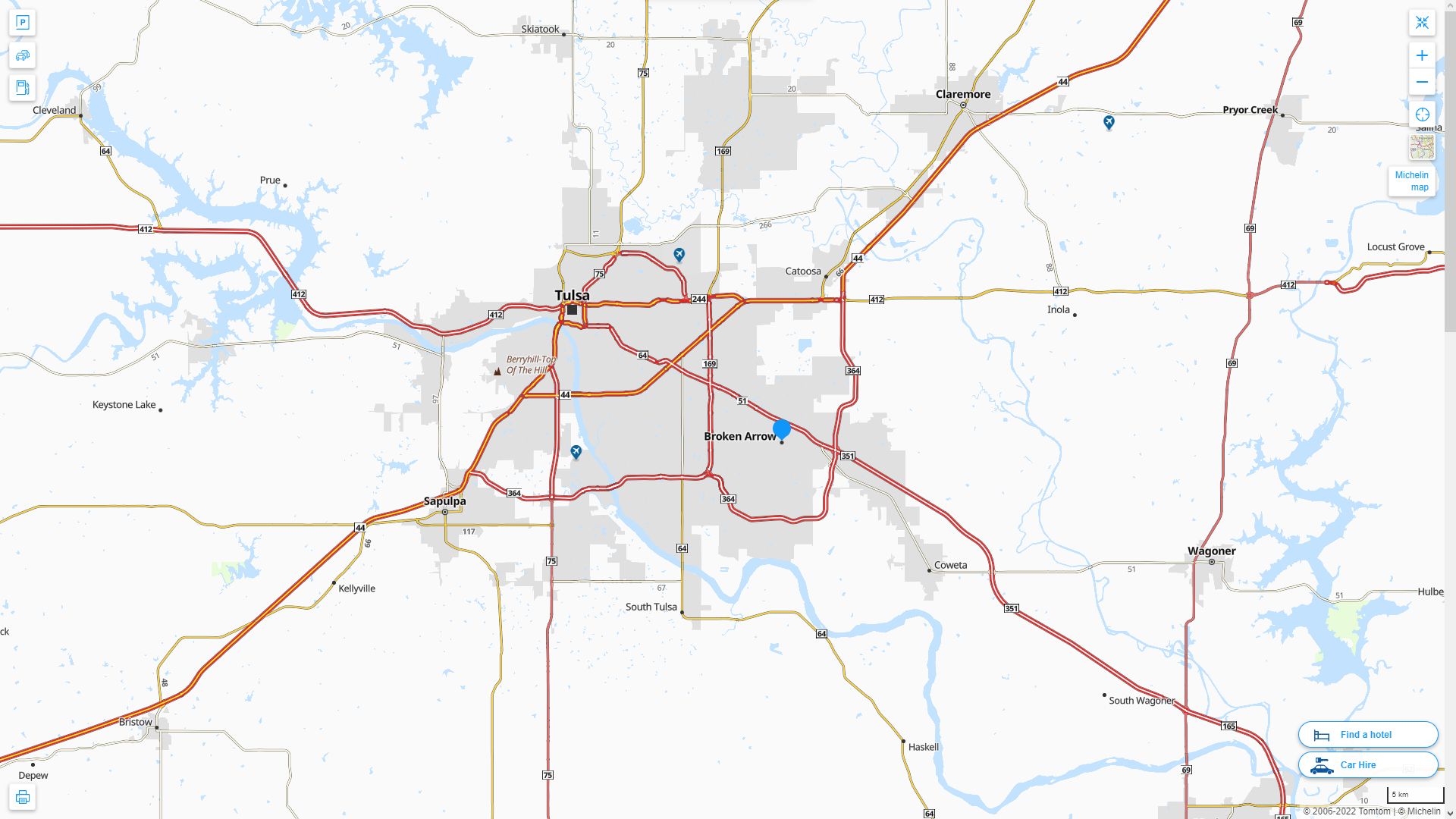 Broken Arrow, Oklahoma Map