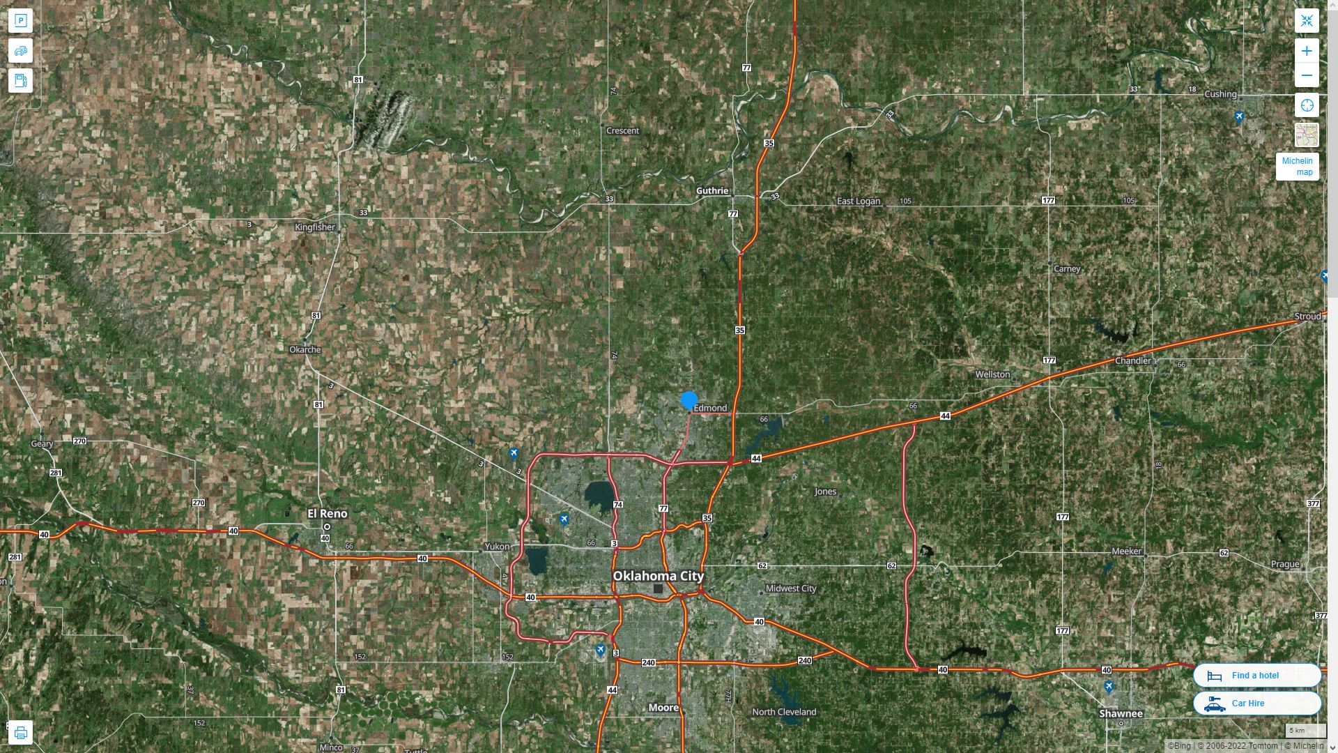 Edmond, Oklahoma Map