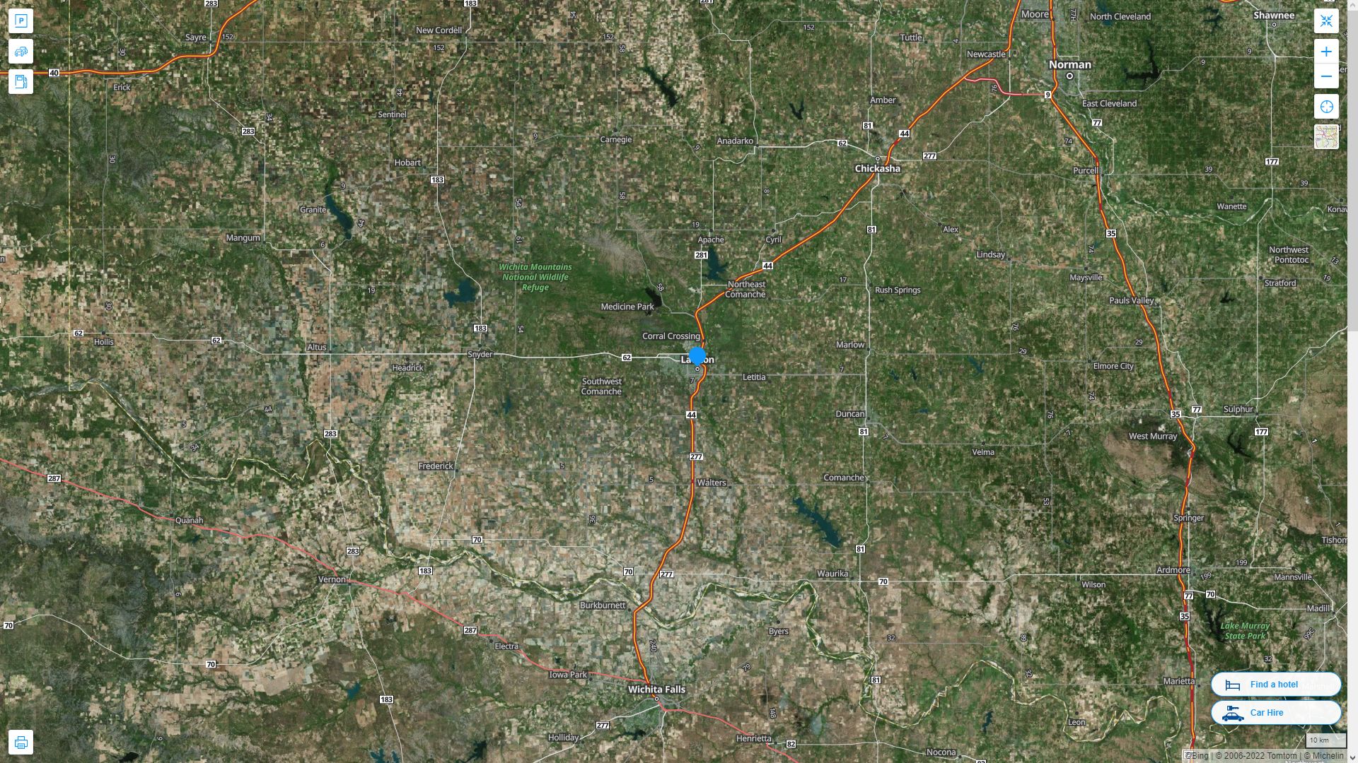 Lawton, Oklahoma Map